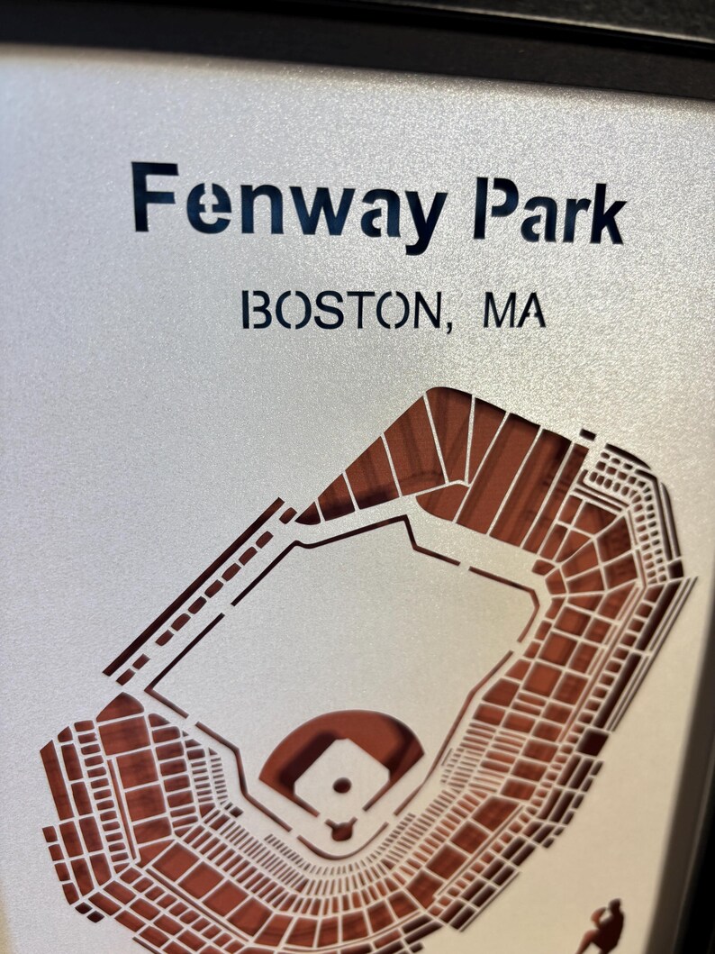 Paper Cut Shadow Box 3D Lightbox SVG PNG Fenway Park Baseball Stadium ...