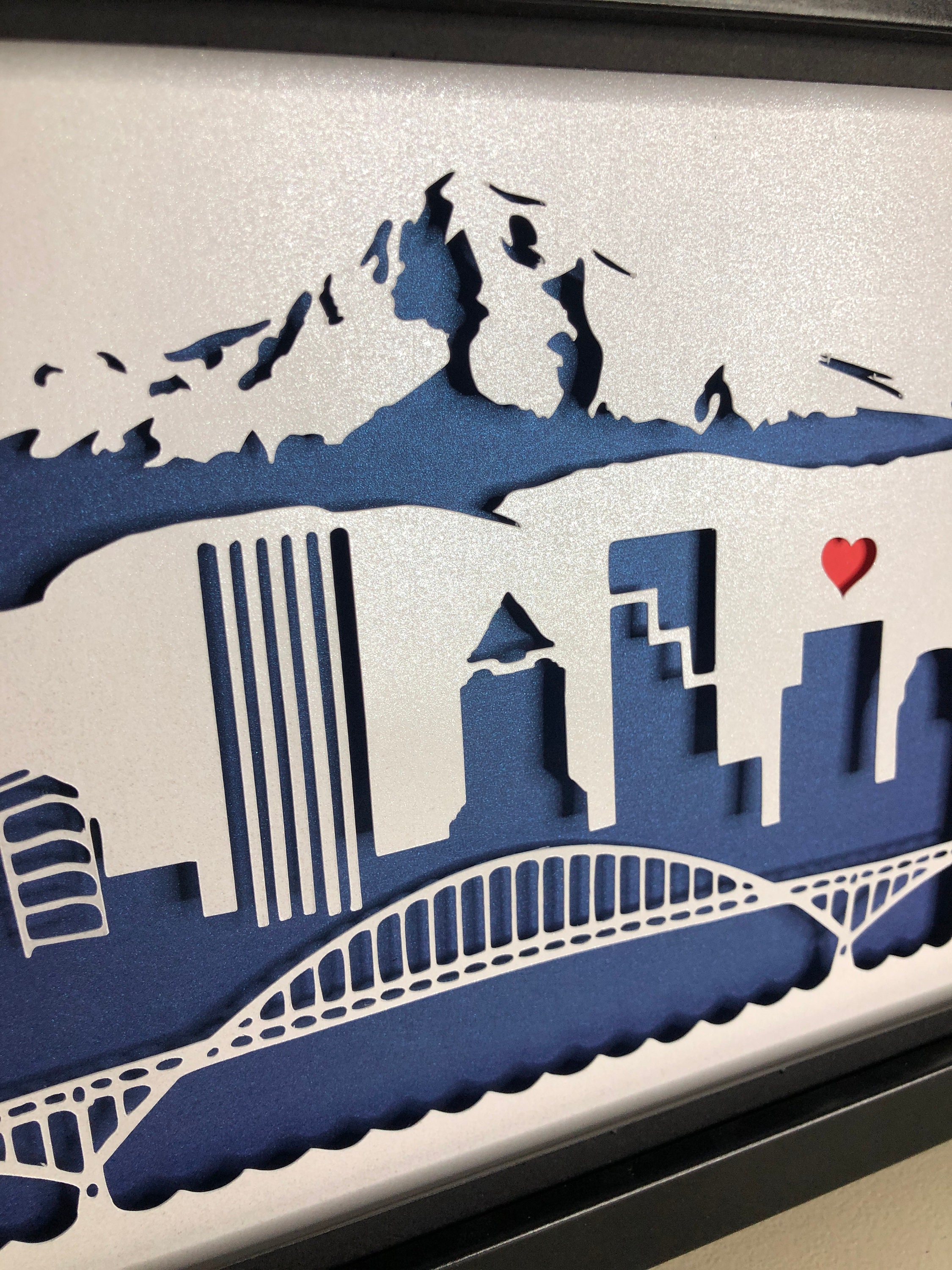 Portland City Skyline Shadow Box SVG Cut Files for Cricut, City Skyline ...