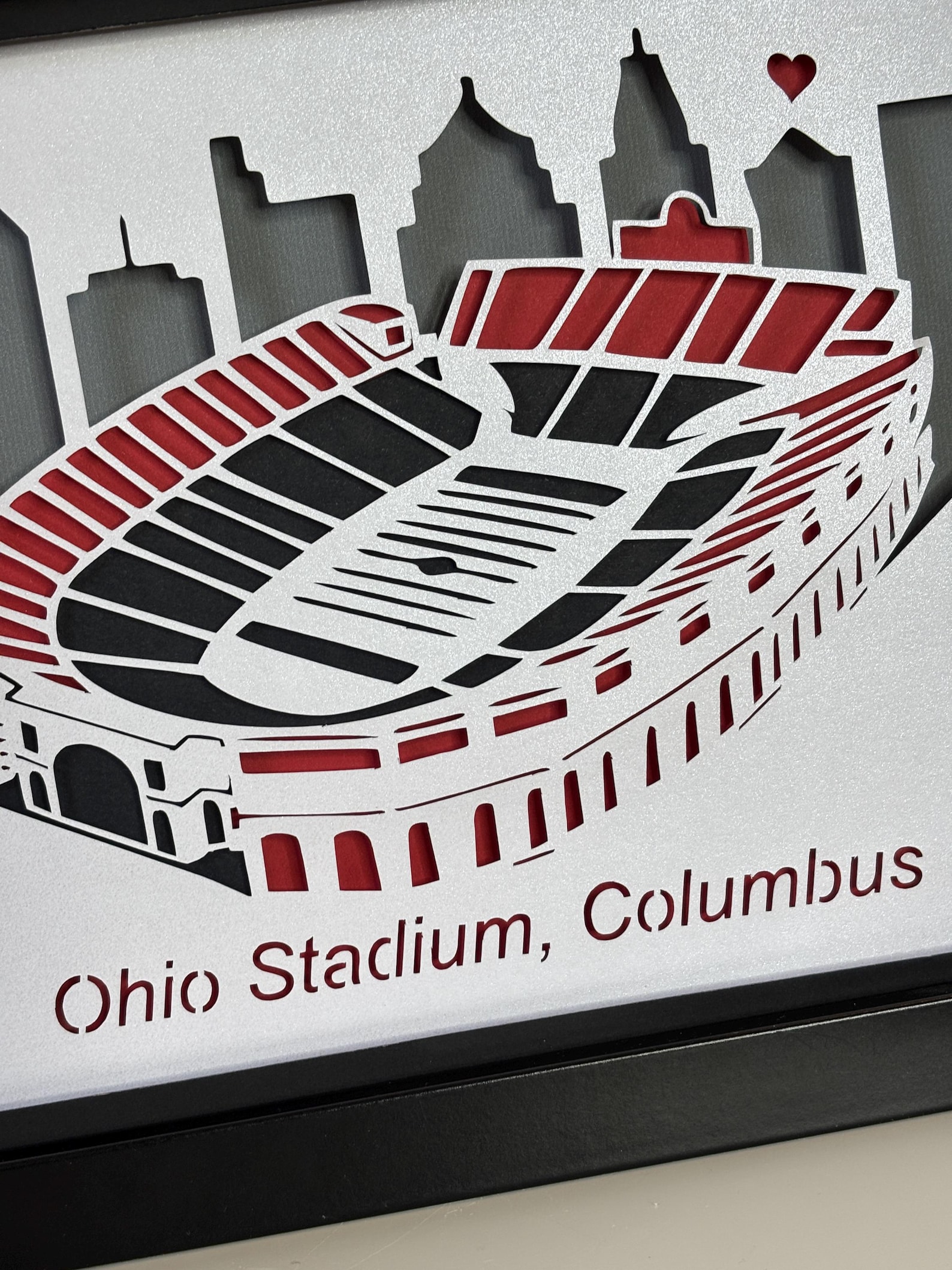 Ohio State Stadium Columbus Ohio Shadow Box SVG PNG Cricut Silhouette ...
