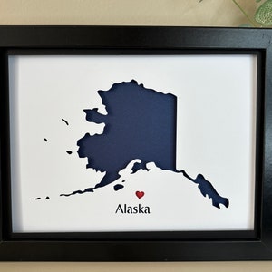 Paper Cut Shadow Box 3D Lightbox SVG PNG Alaska State Cricut Silhouette ...