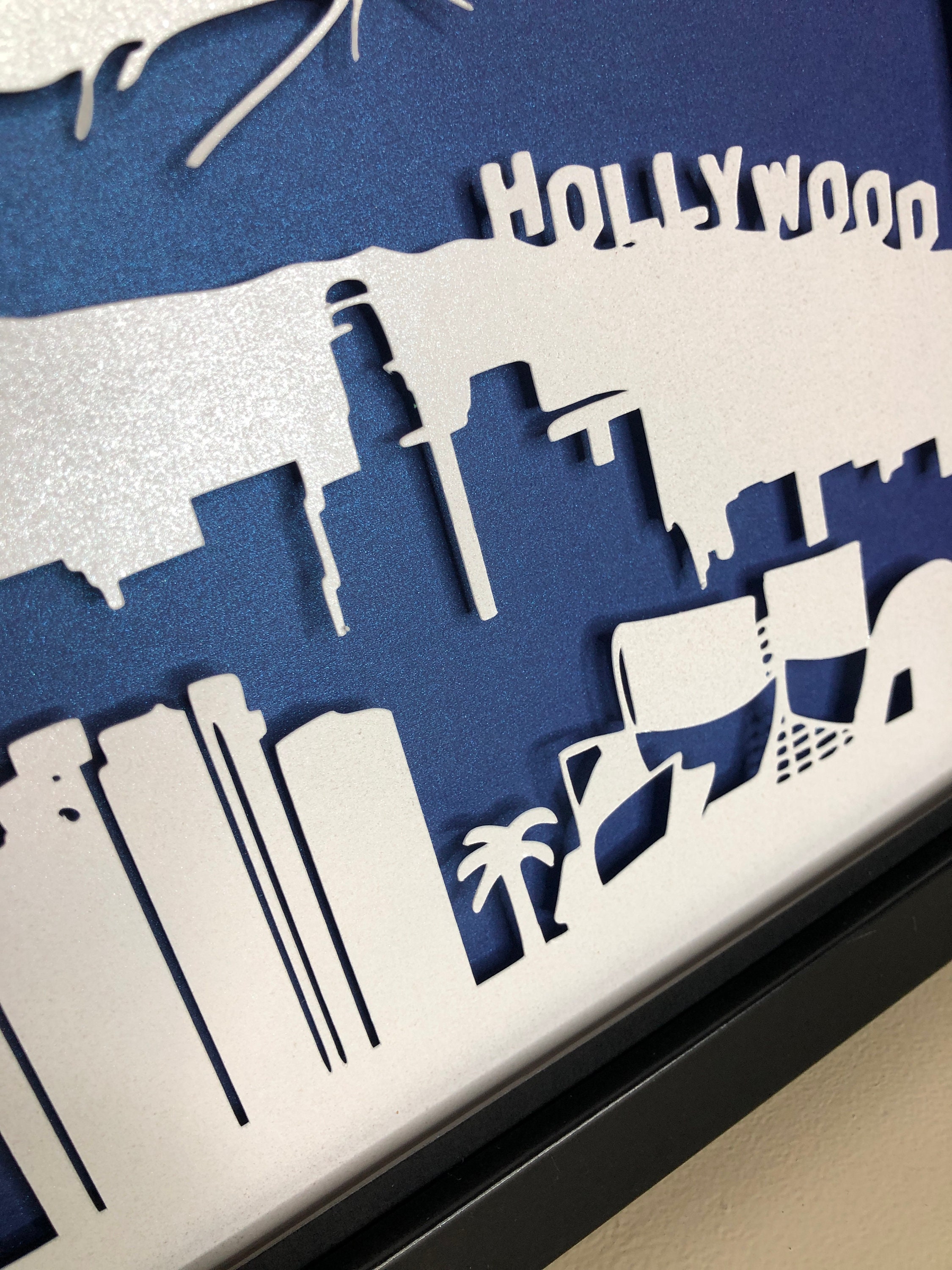 Los Angeles City Skyline Shadow Box SVG Cut Files for Cricut - Etsy