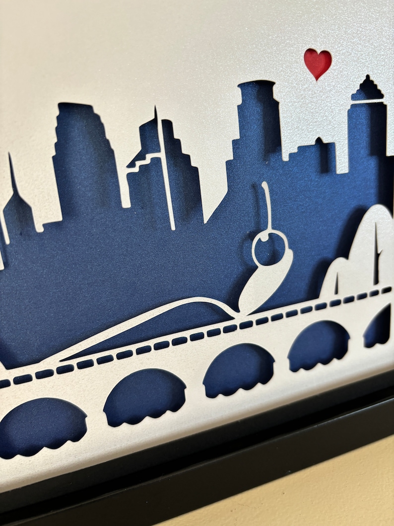 Paper Cut Shadow Box 3D Lightbox SVG PNG Minneapolis Minnesota City ...