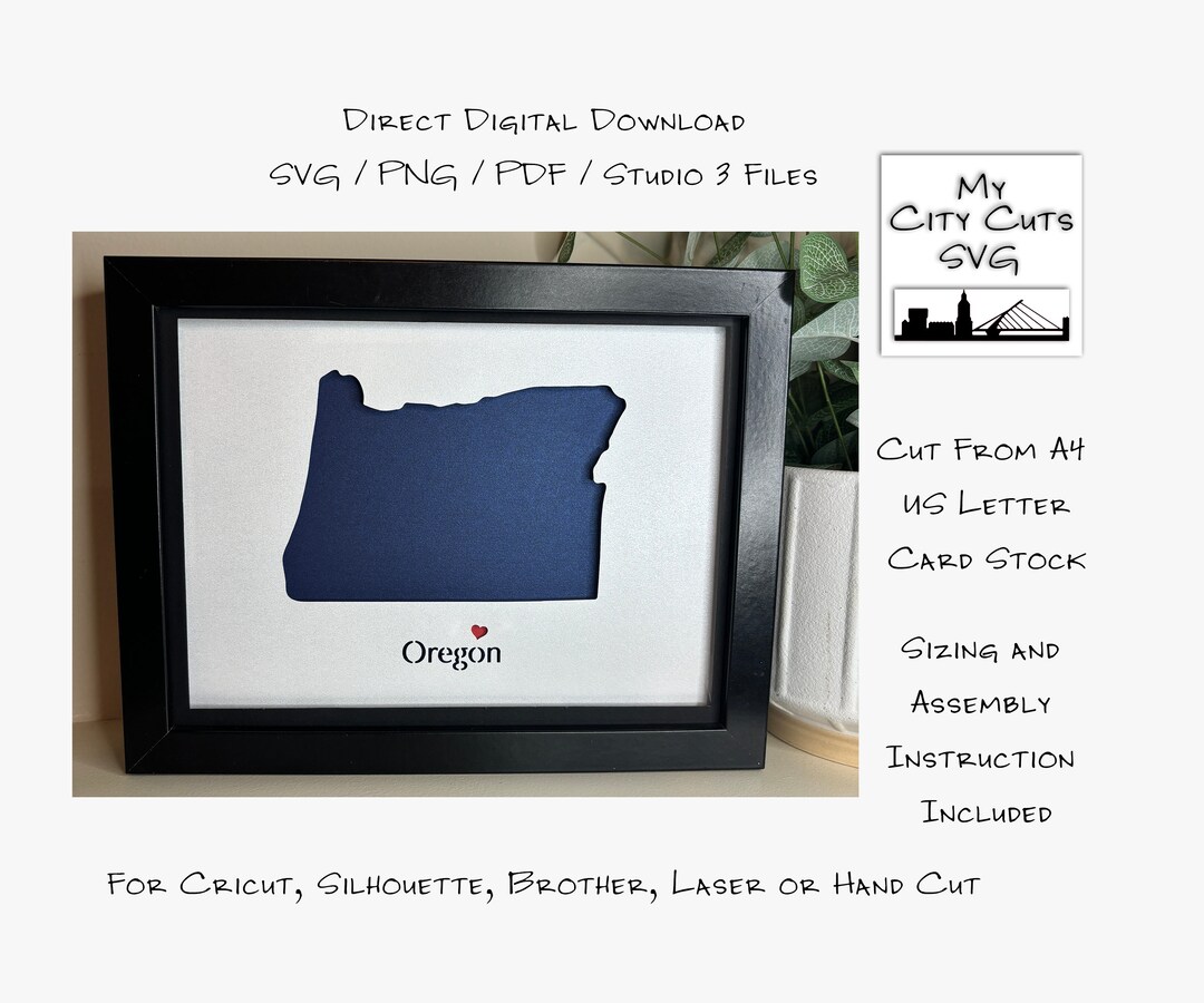 Oregon State Shadow Box SVG Cut Files for Cricut, Brother, Laser or ...