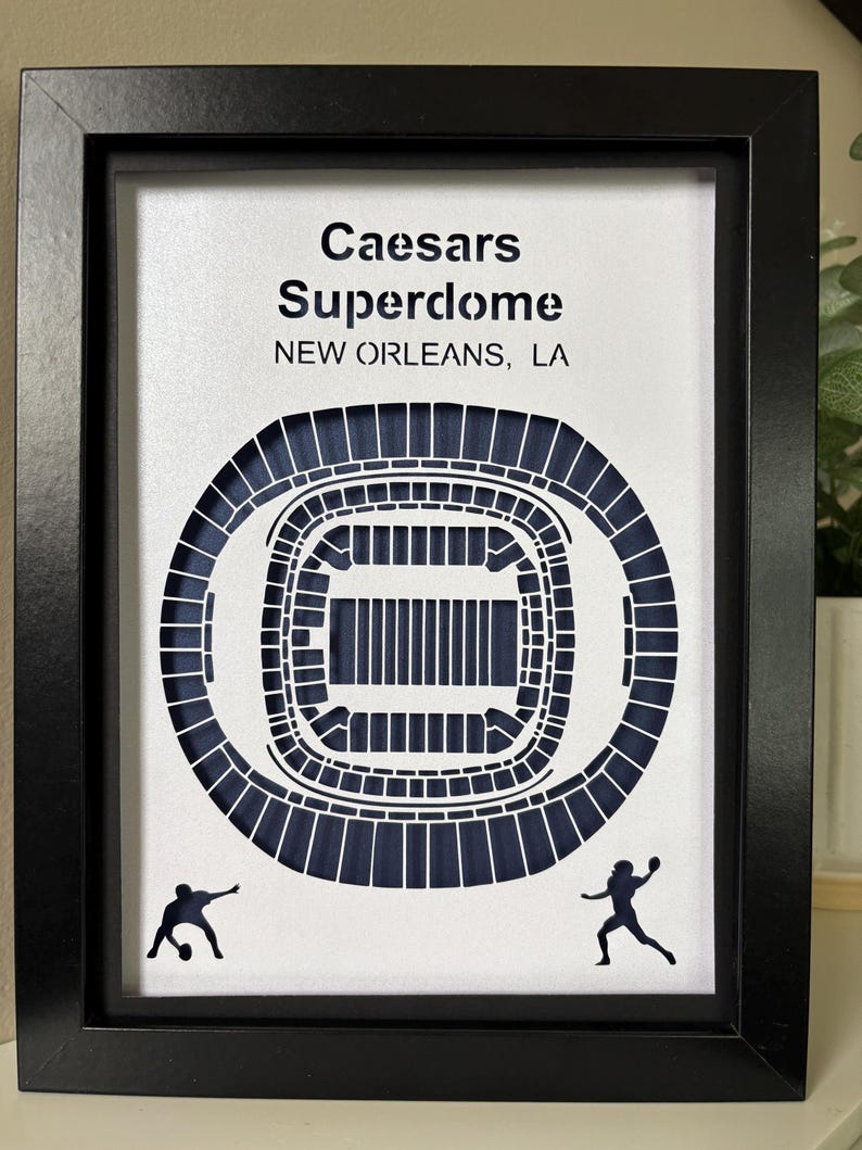 Caesars Superdome Shadow Box SVG, New Orleans Stadium (digital Download ...