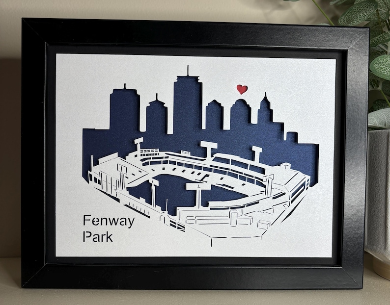 Fenway Park Shadow Box SVG, Boston Baseball Stadium (digital Download ...