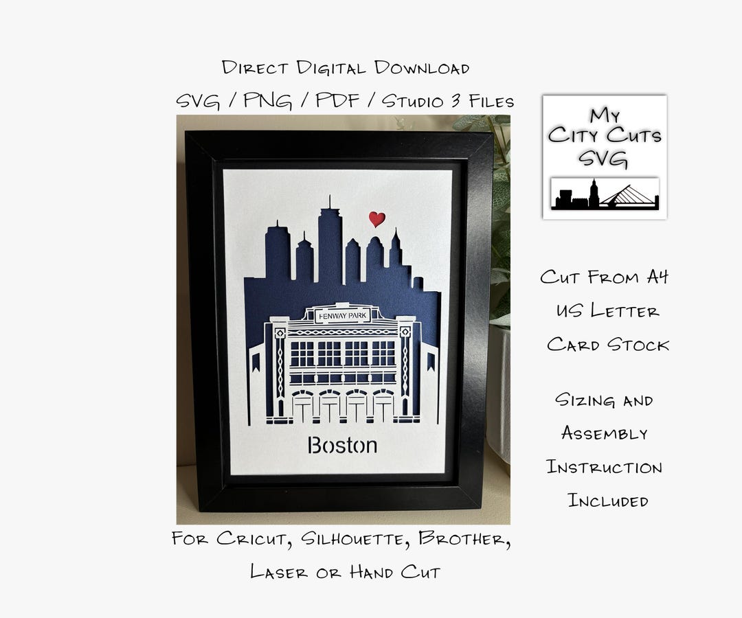 Fenway Park Shadow Box SVG, 3D Paper Cut Lightbox (digital Download) - Etsy