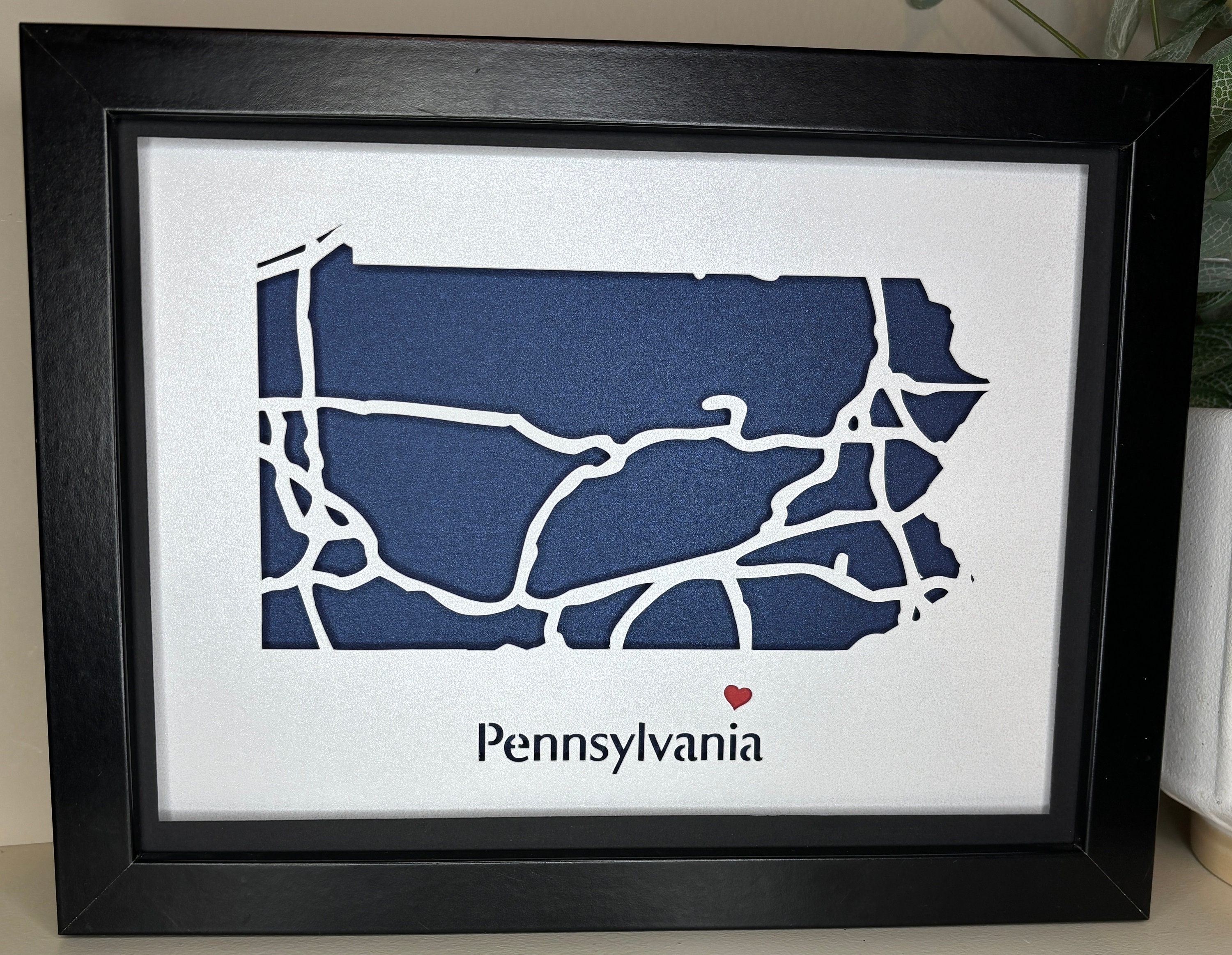 Pennsylvania State Map Shadow Box SVG Cut Files for Cricut - Etsy