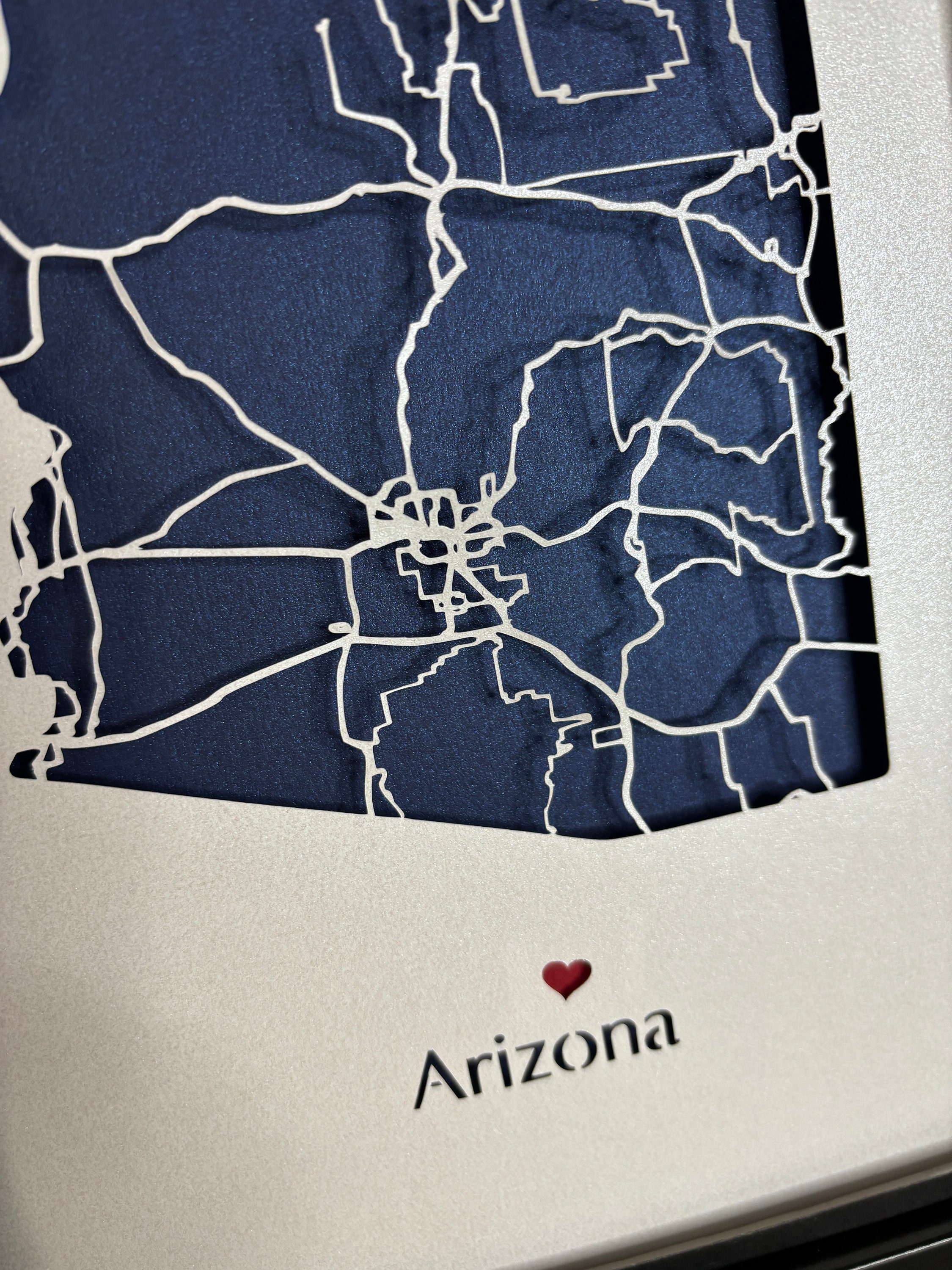 Arizona State Map Shadow Box SVG Cut Files for Cricut, City Skyline ...
