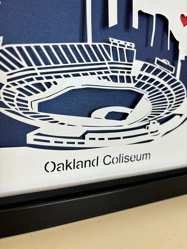 Oakland Coliseum Paper Cut Lightbox SVG, Cricut, Silhouette (digital ...