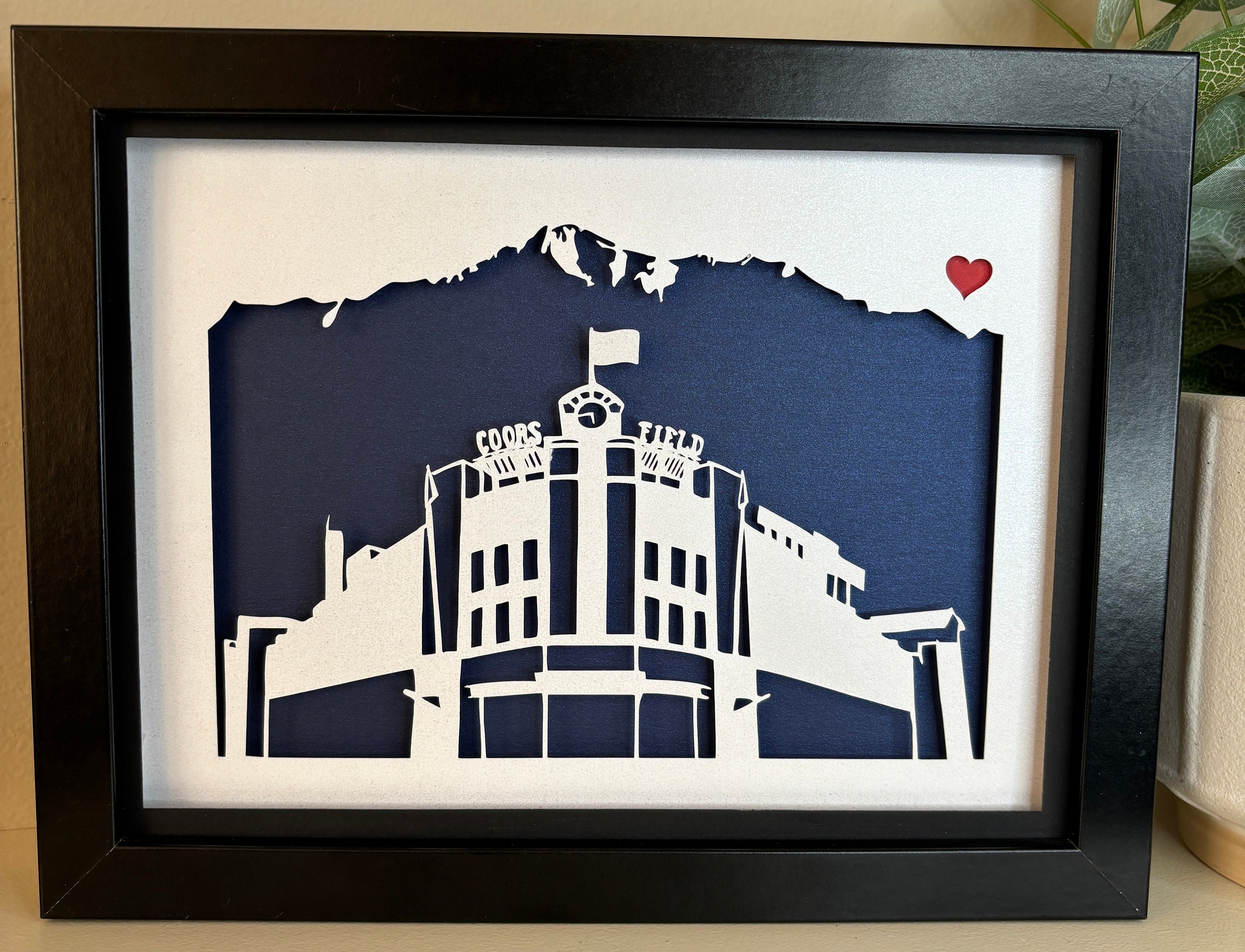 Coors Field Baseball Stadium Colorado Denver Shadow Box SVG Cut Files ...