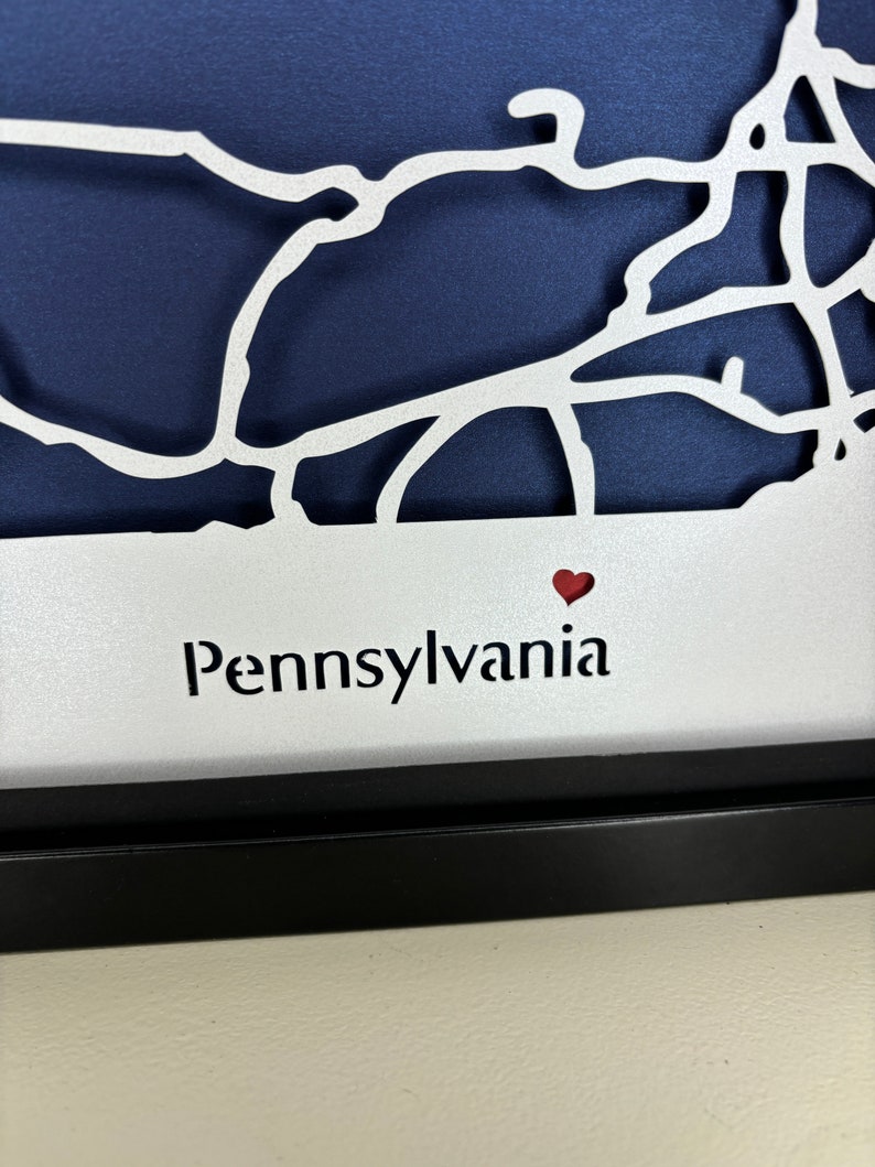 Pennsylvania State Map Shadow Box SVG Cut Files for Cricut - Etsy