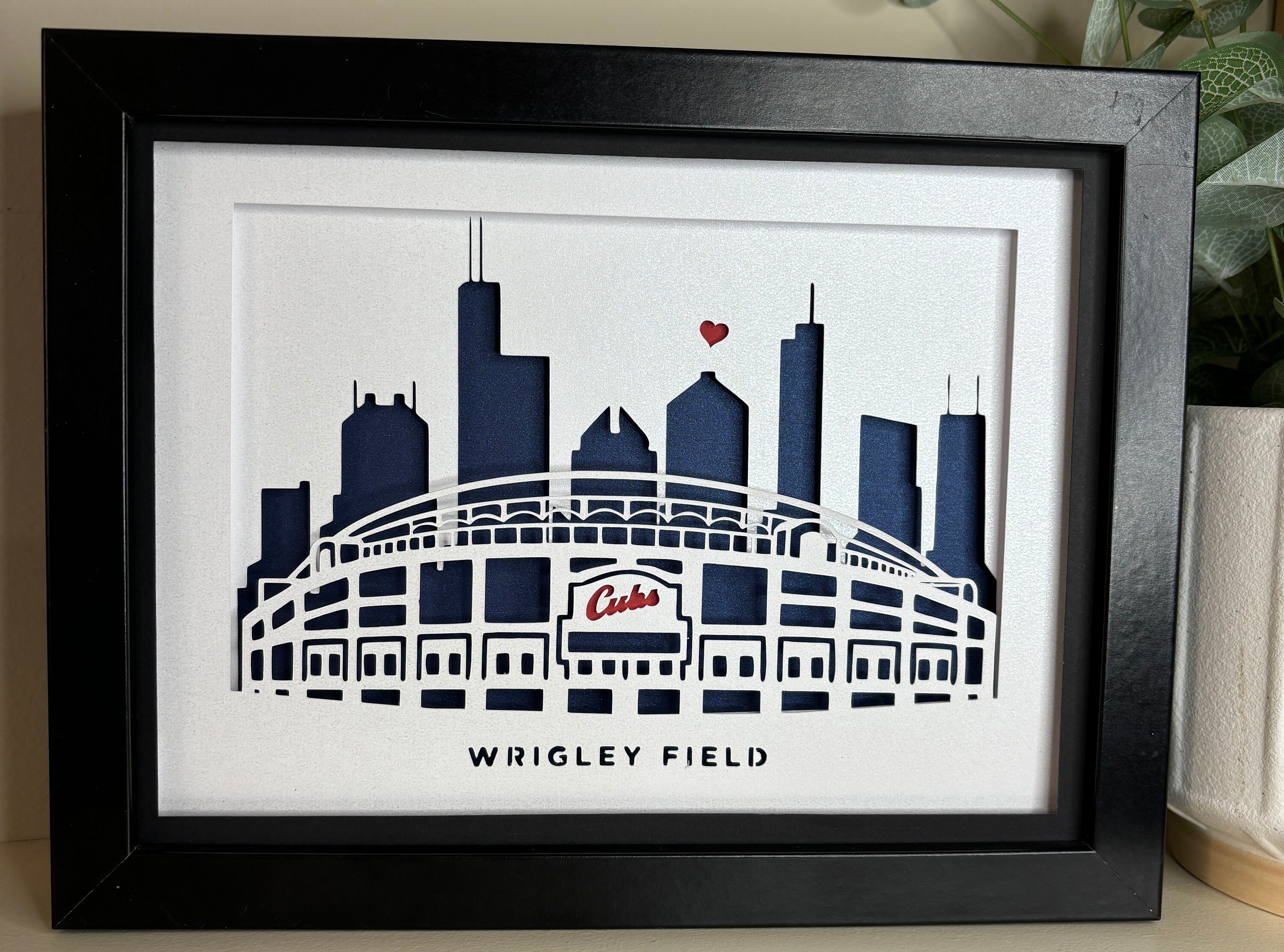Wrigley Field Baseball Stadium Chicago Shadow Box SVG PNG Cricut ...