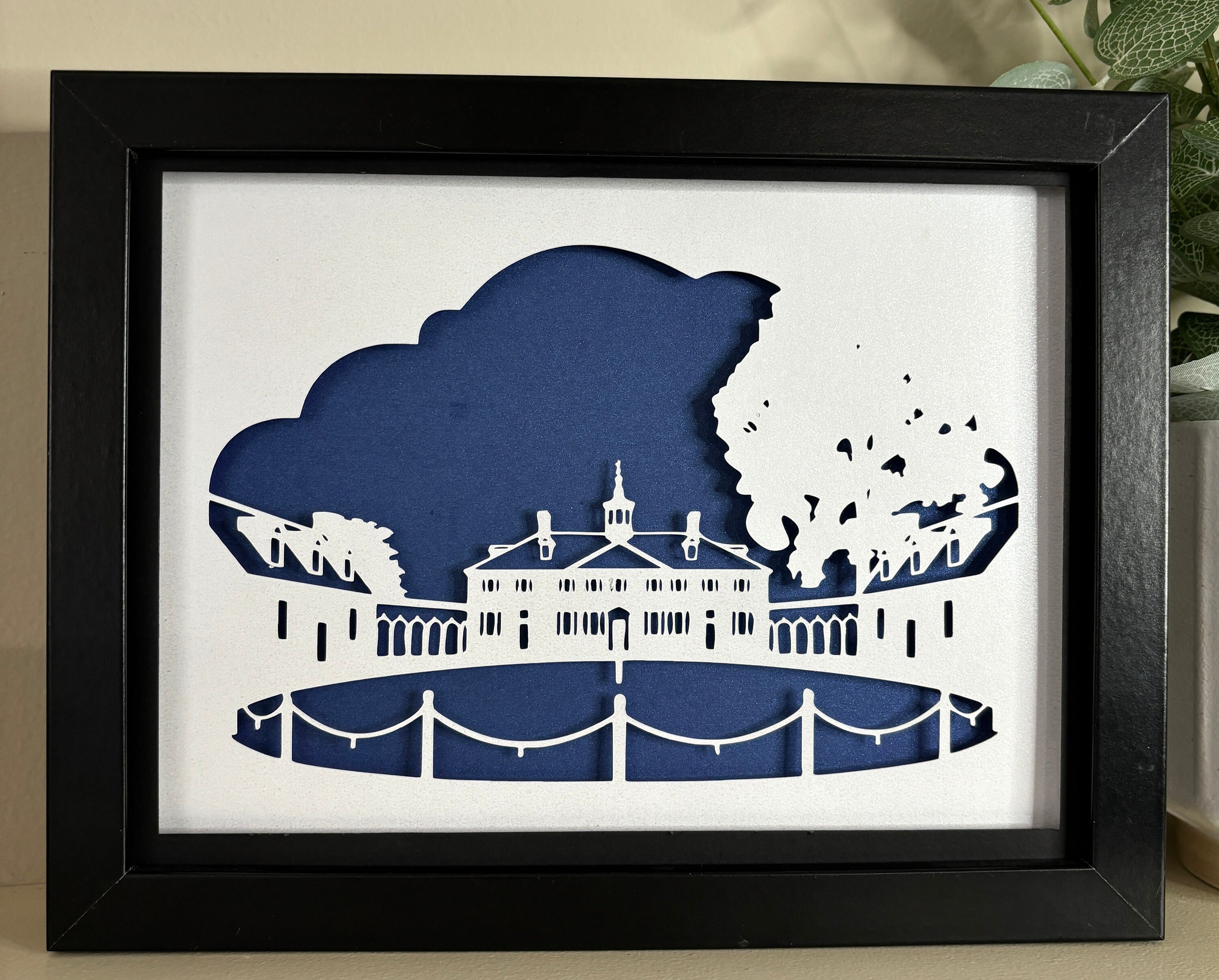 Paper Cut Shadow Box 3D Lightbox SVG PNG Mount Vernon Fairfax County ...
