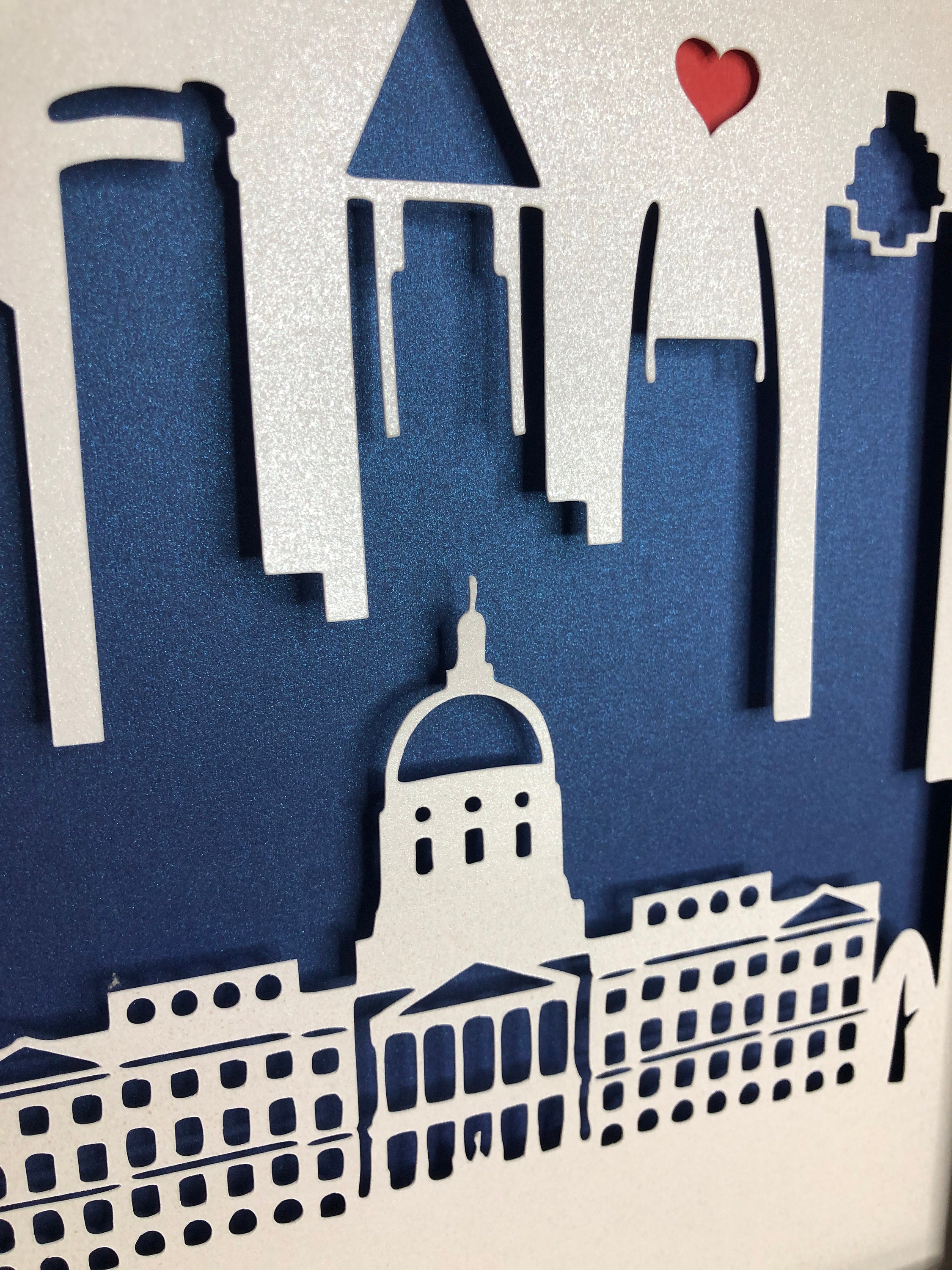 Atlanta City Skyline Paper Cut Lightbox Template (SVG, PNG, PDF) - Etsy