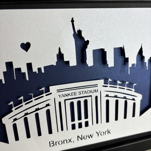 Yankee Stadium Baseball Stadium Bronx New York Shadow Box SVG Cut Files ...