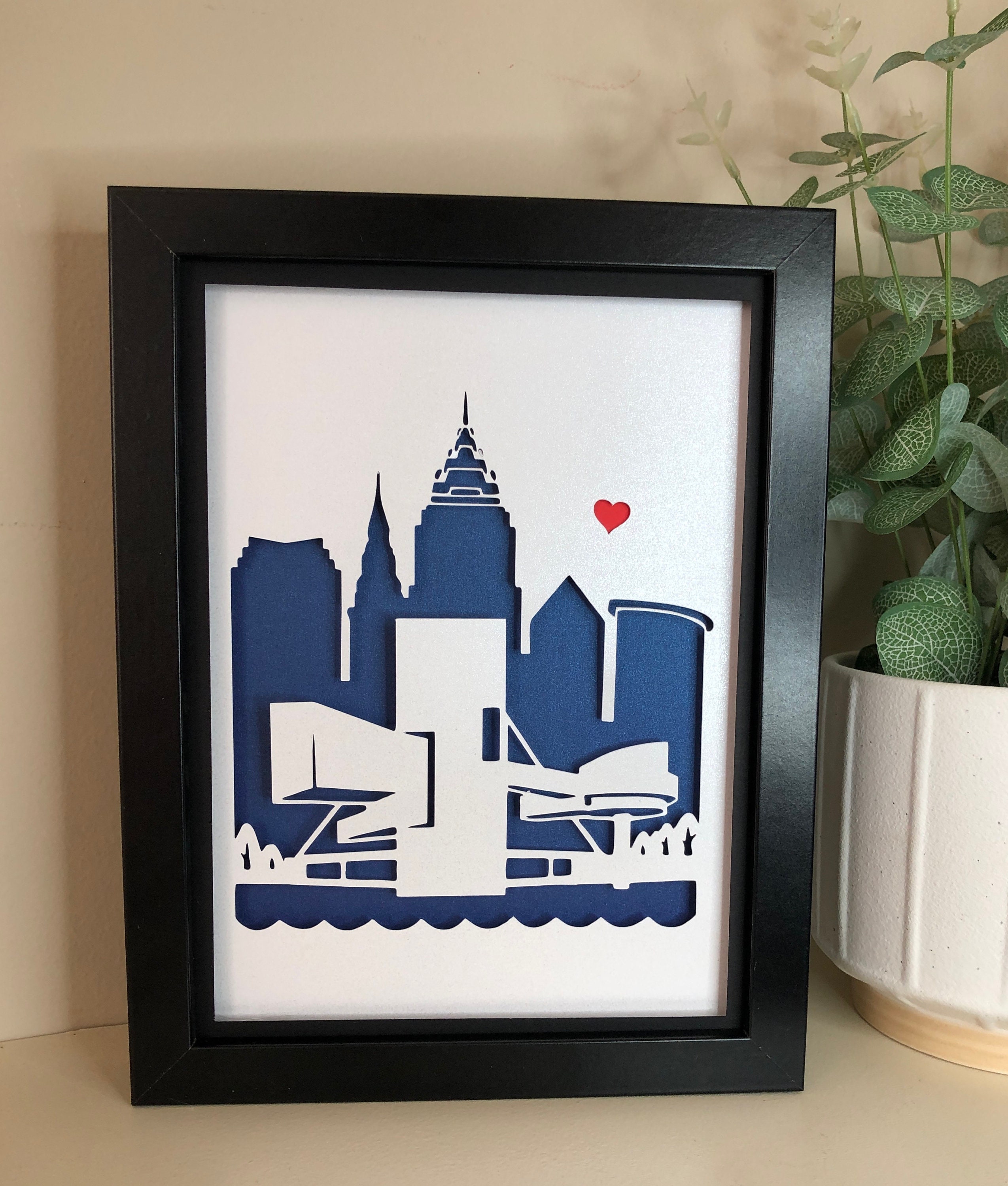 Cleveland City Skyline Shadow Box SVG Cut Files for Cricut - Etsy