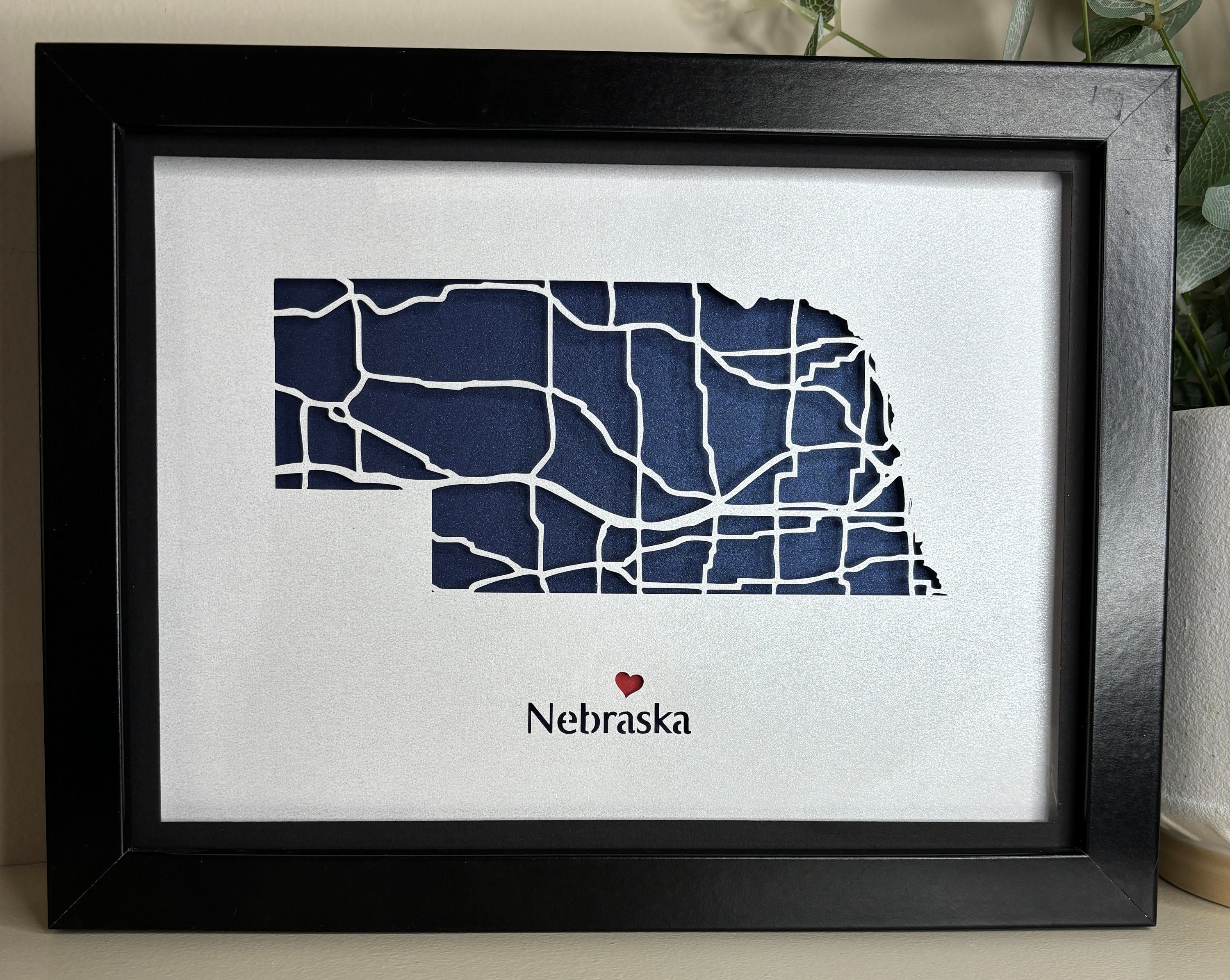 Nebraska State Map Shadow Box SVG Cut Files for Cricut, Brother, Laser ...