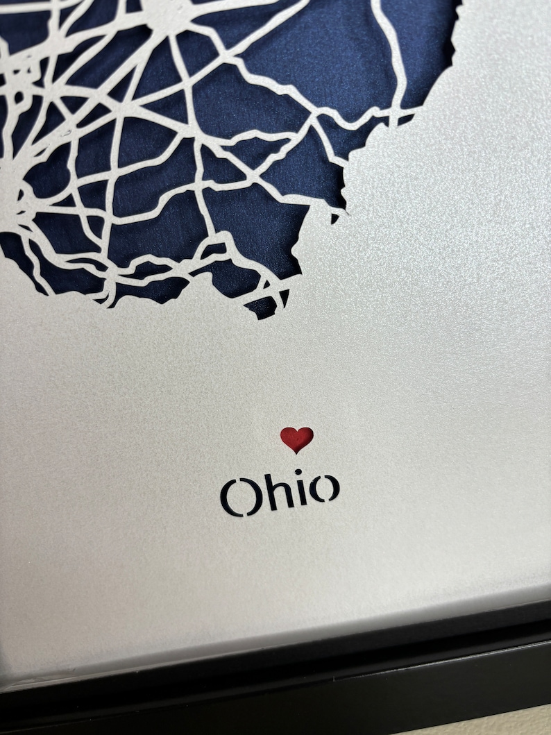 Ohio State Map Shadow Box SVG Cut Files for Cricut, Brother, Laser or ...