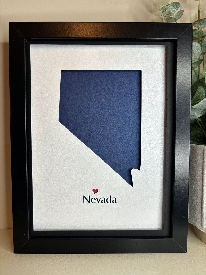 Nevada State Shadow Box SVG Cut Files for Cricut Brother - Etsy