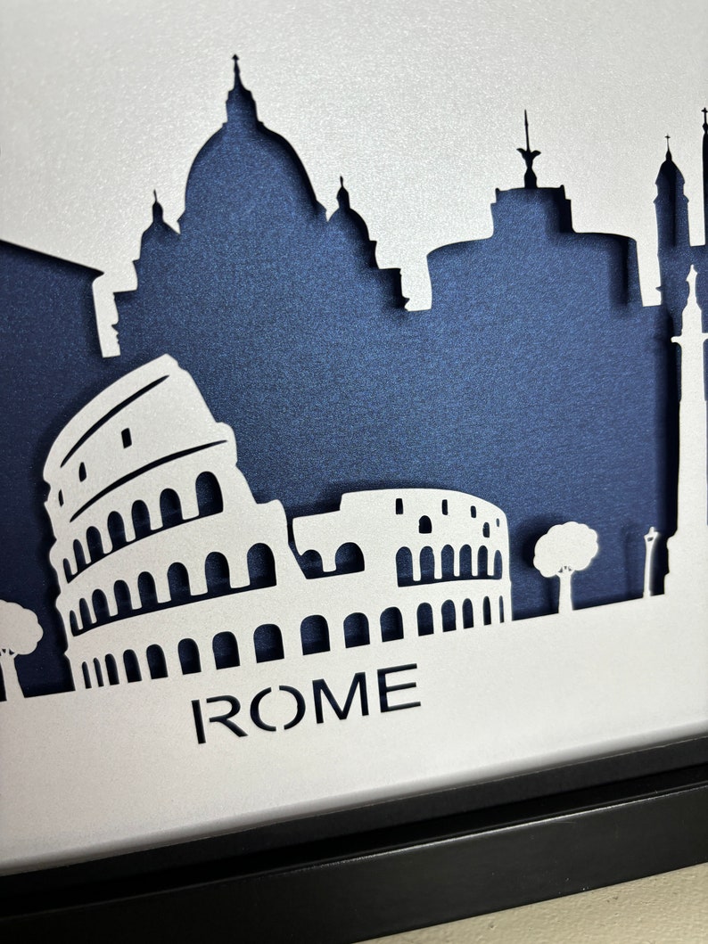 Rome City Skyline Shadow Box SVG Cut Files for Cricut - Etsy