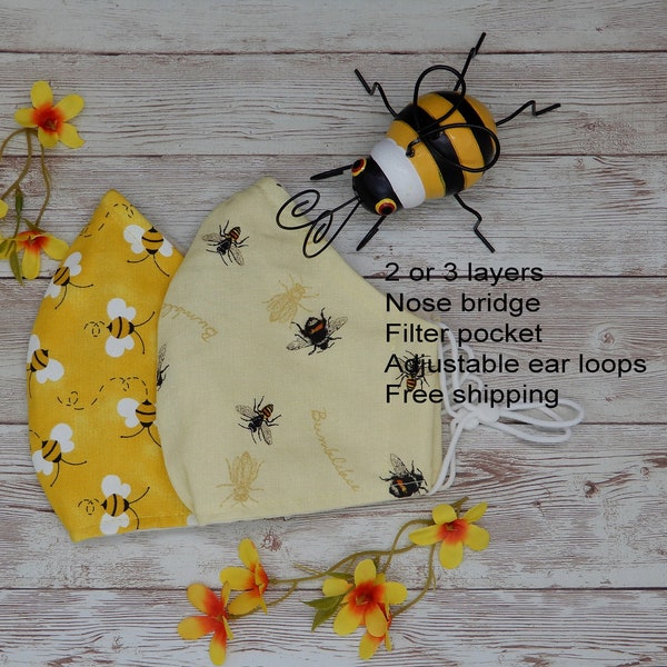 Honey Bee Mask - Etsy