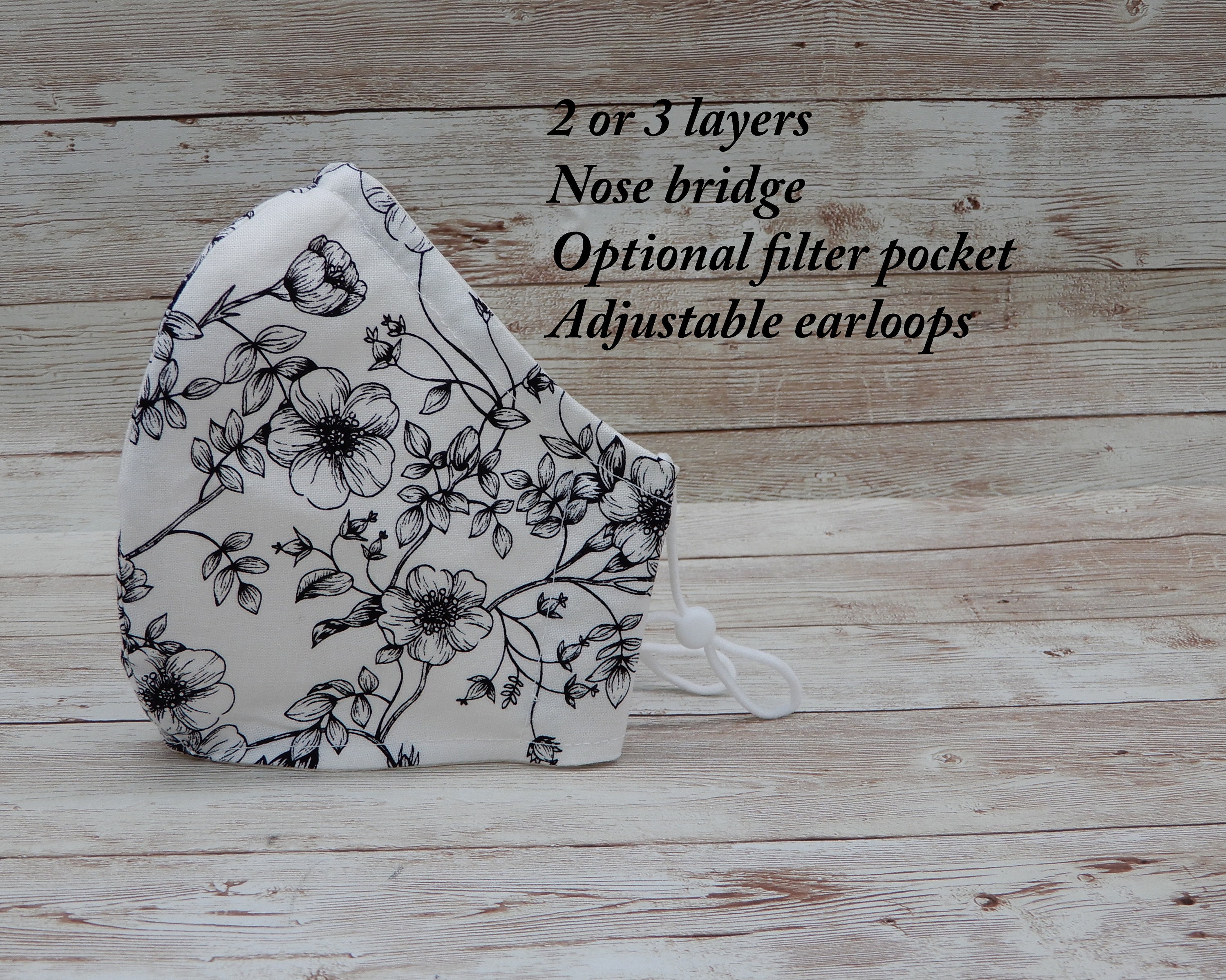 Floral Face Mask Flower Mask Summer Face Mask Mask With Nose | Etsy