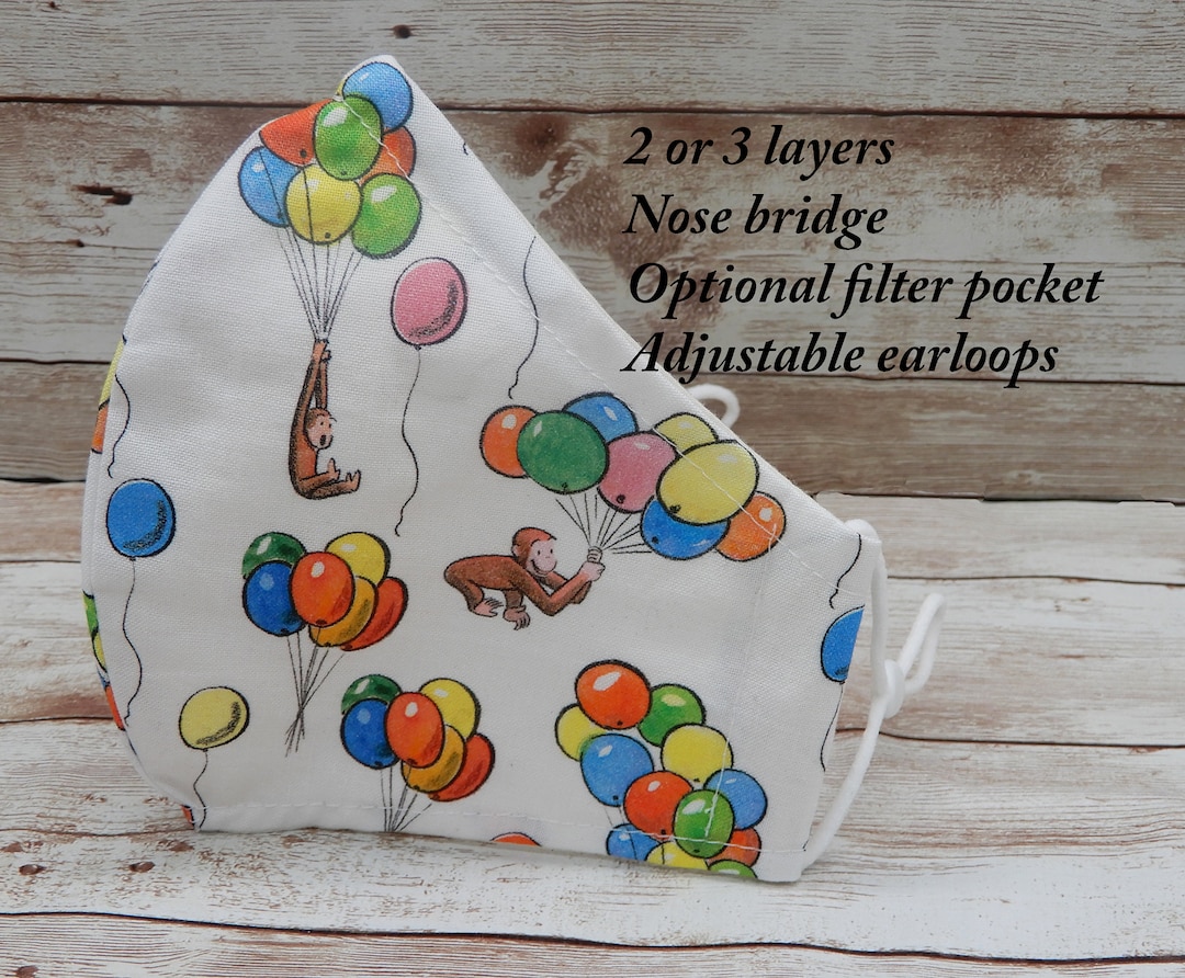 Curious George Face Mask Teacher Face Mask Monkey Face Mask Mask With ...