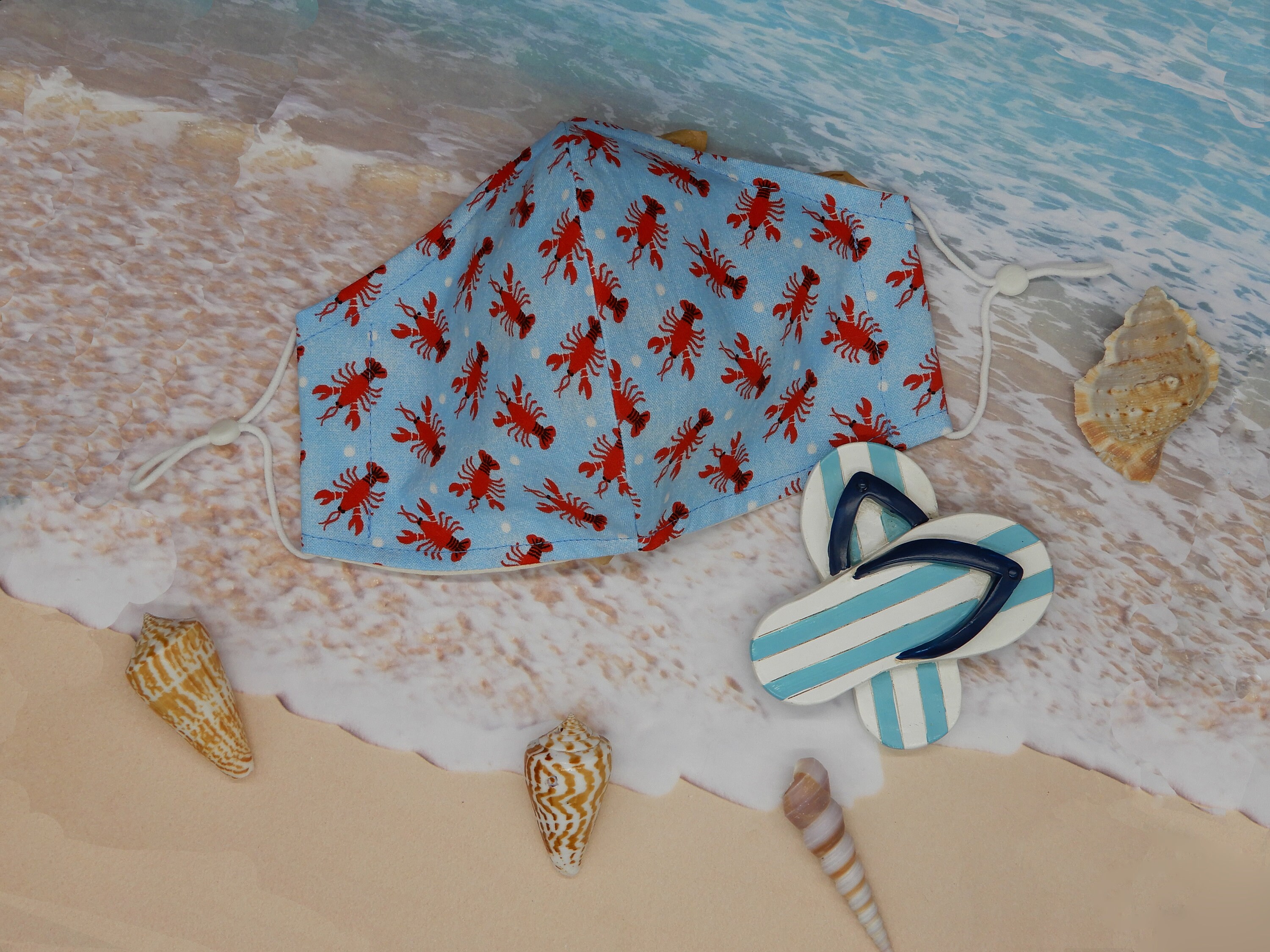 Lobster Face Mask Maine Lobster Mask Fisherman Face Mask - Etsy