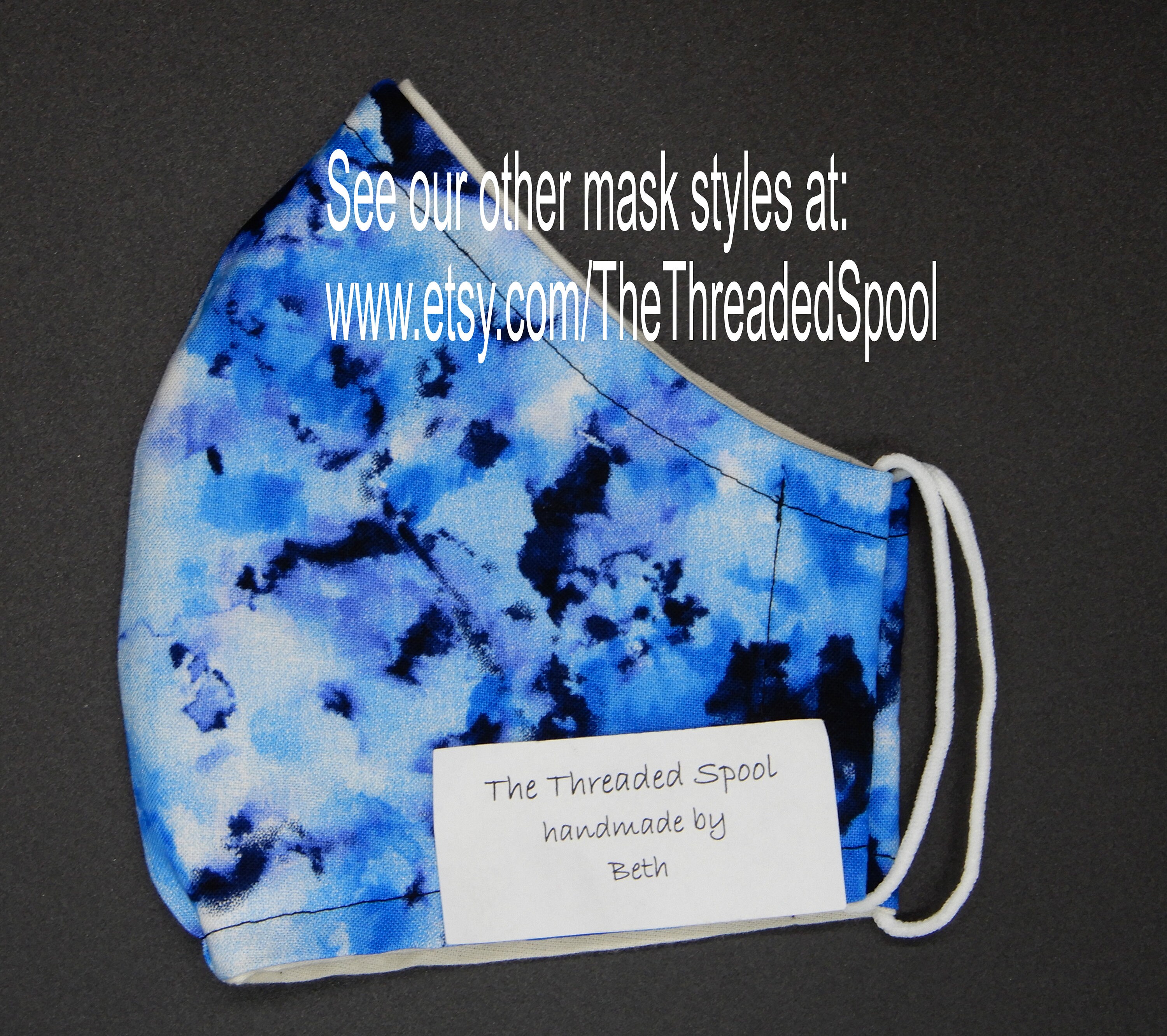 UNC Face Mask 100% Cotton With Nose Wire and Filter Pocket | Etsy