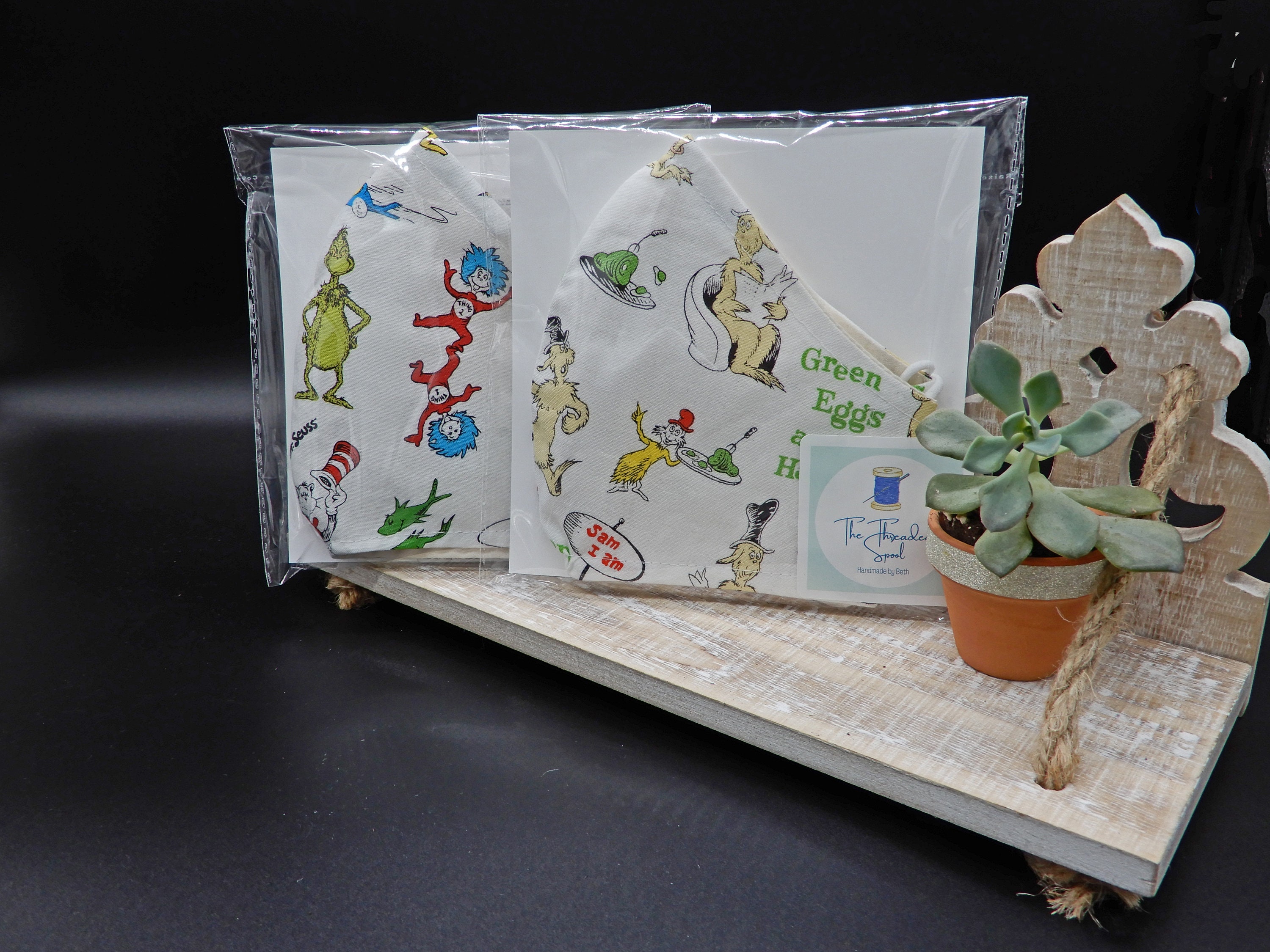 Dr Seuss Face Mask Green Eggs and Ham Face Mask Mask With Nose - Etsy