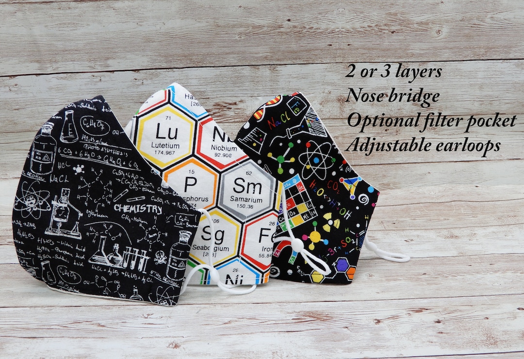 Science Face Mask Science Teacher Face Mask Chemistry Face Mask Cotton ...