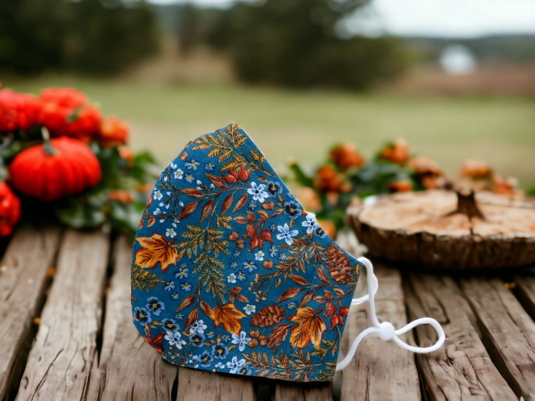 Autumn Leaves Face Mask Fall Leaves Face Mask Autumn Face Mask Floral ...