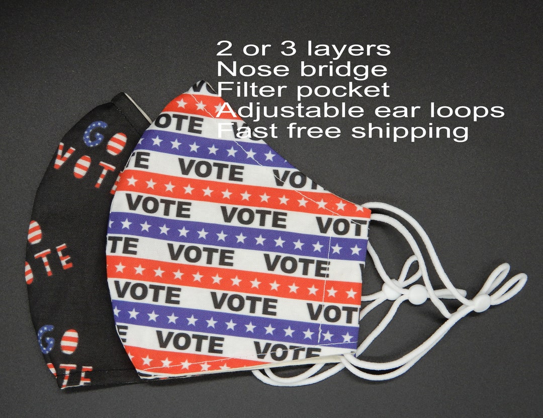Vote Face Mask Vote Mask Election Face Mask Face Mask With Nose Wire ...