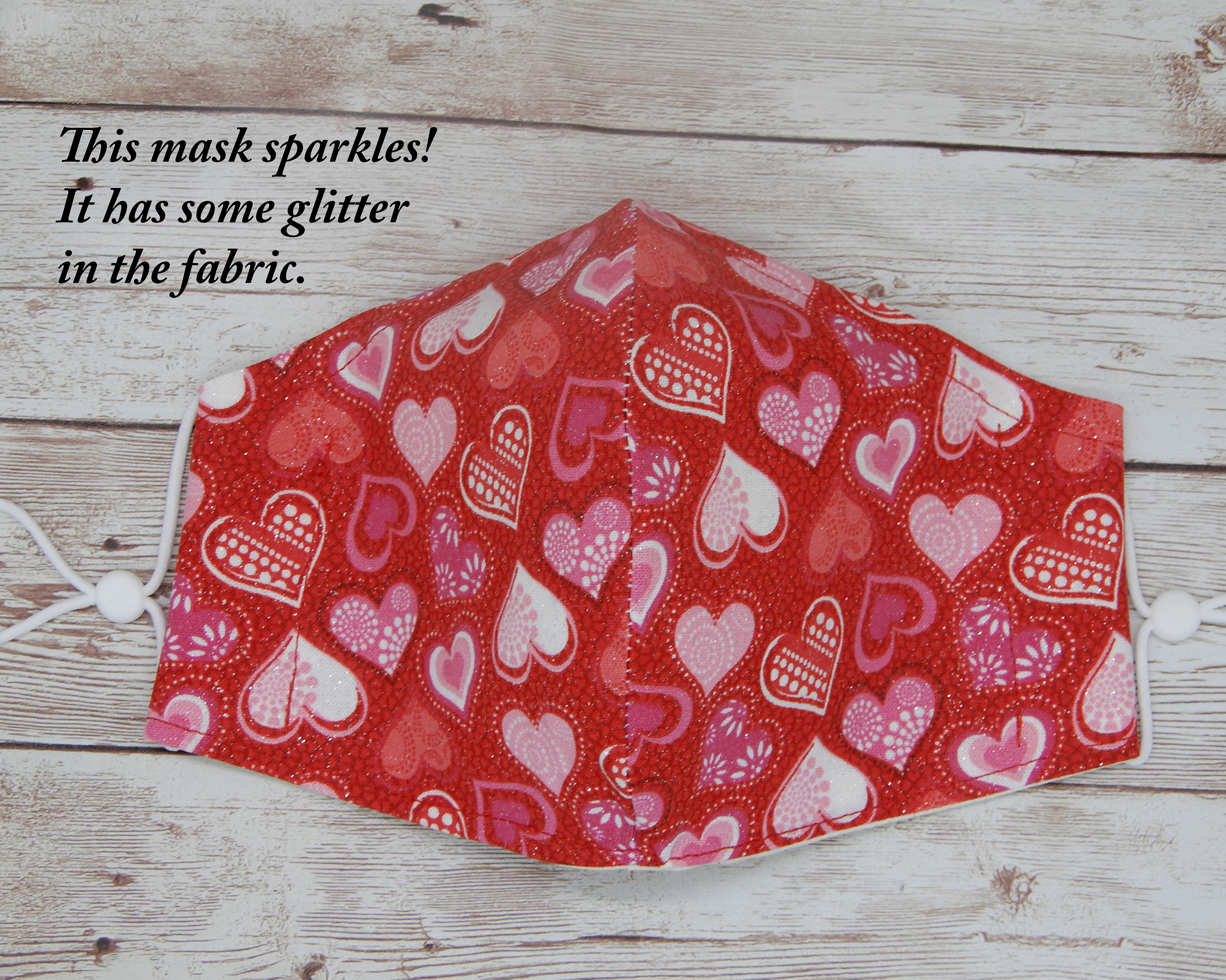 Heart Face Mask Heart Mask Valentine Mask Cotton Cloth - Etsy