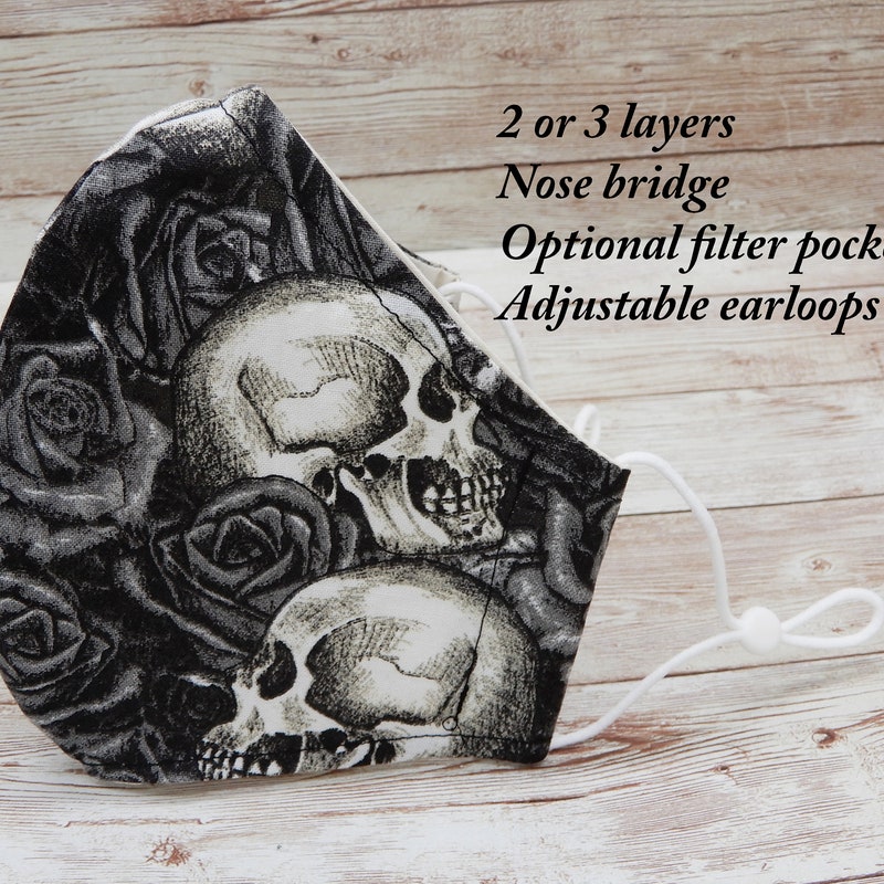 Skeleton Face Mask - Etsy