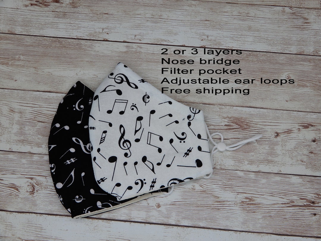 Music Face Mask Musician Mask Music Teacher Mask Mask With Filter ...