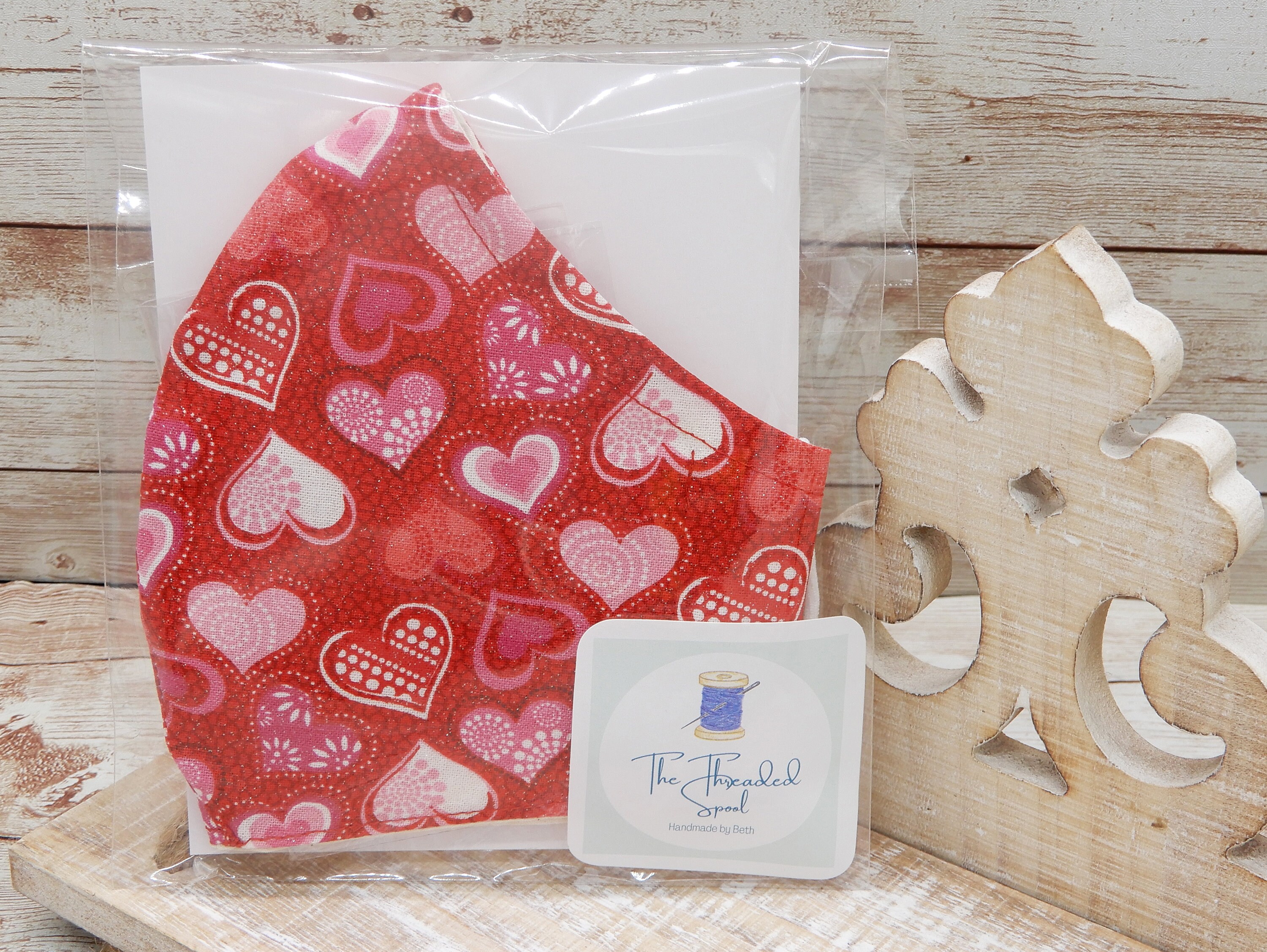 Heart Face Mask Heart Mask Valentine Mask Cotton Cloth - Etsy