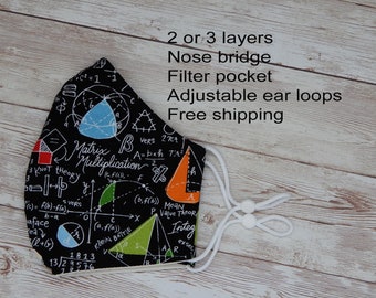 Math Teacher Mask - Etsy