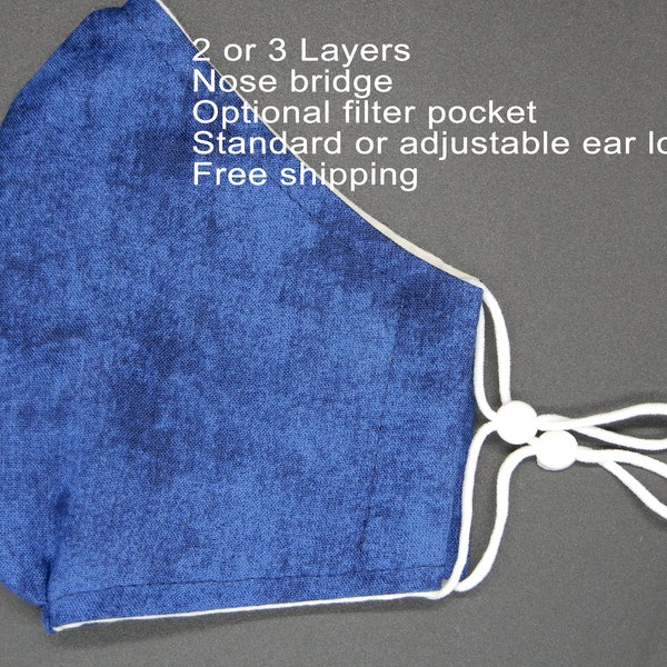 Denim Face Mask - Etsy