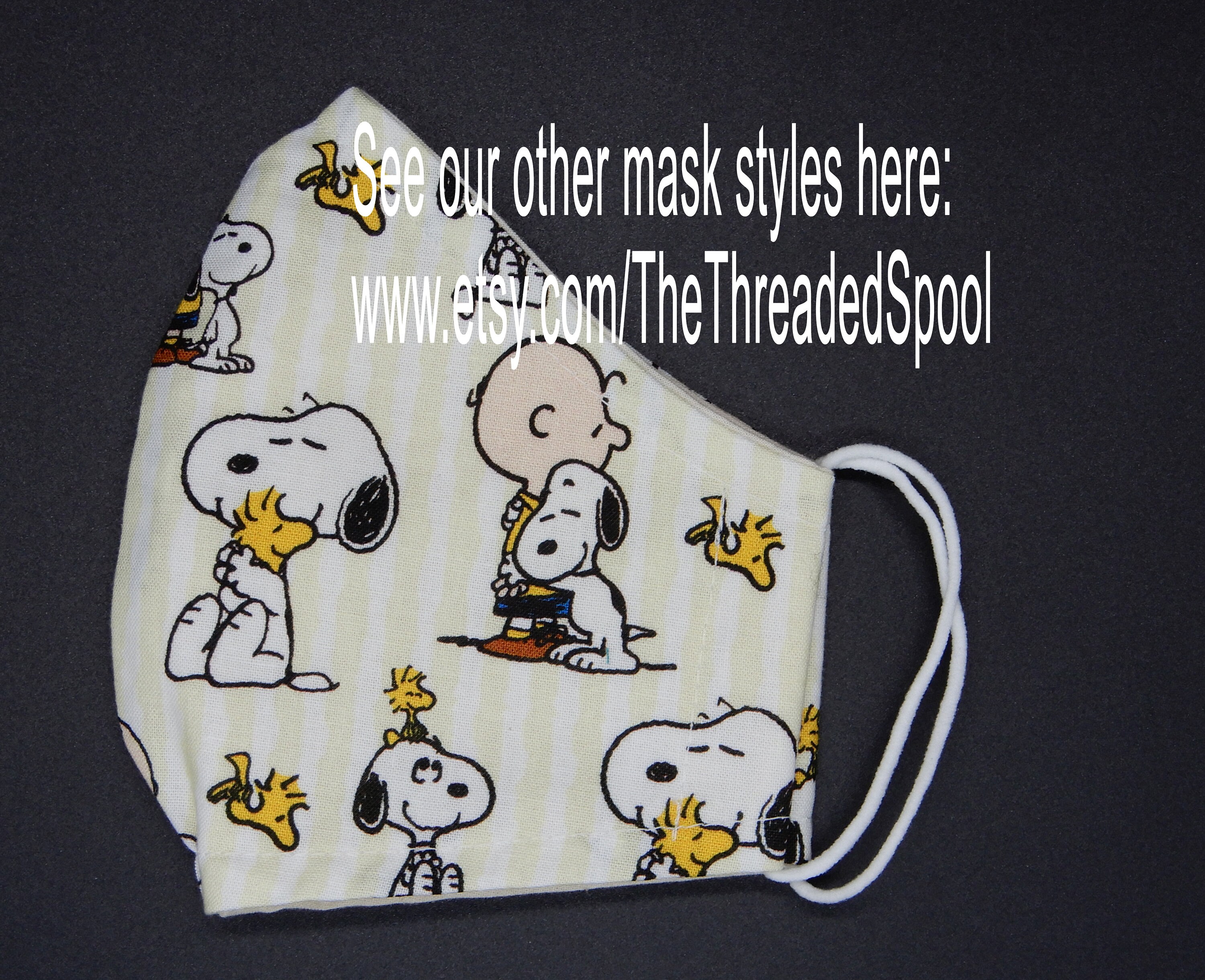 Snoopy face mask /Peanuts face mask/Charlie Brown /mask with | Etsy