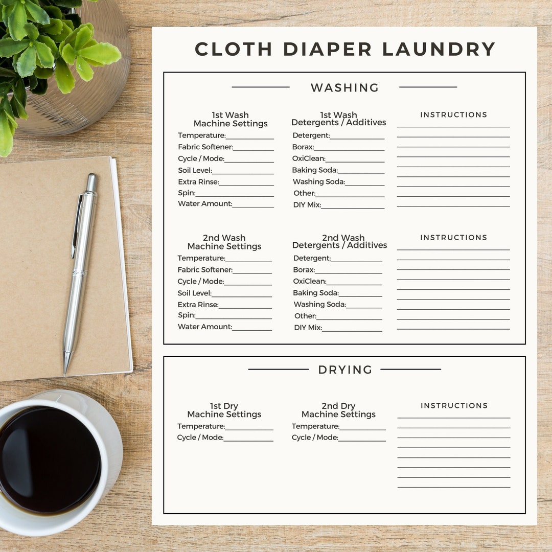 Cloth Diapers Laundry Instructions Washing Guide Reusable Diapers Baby ...