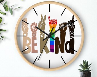 Rainbow Wall Clock - Etsy