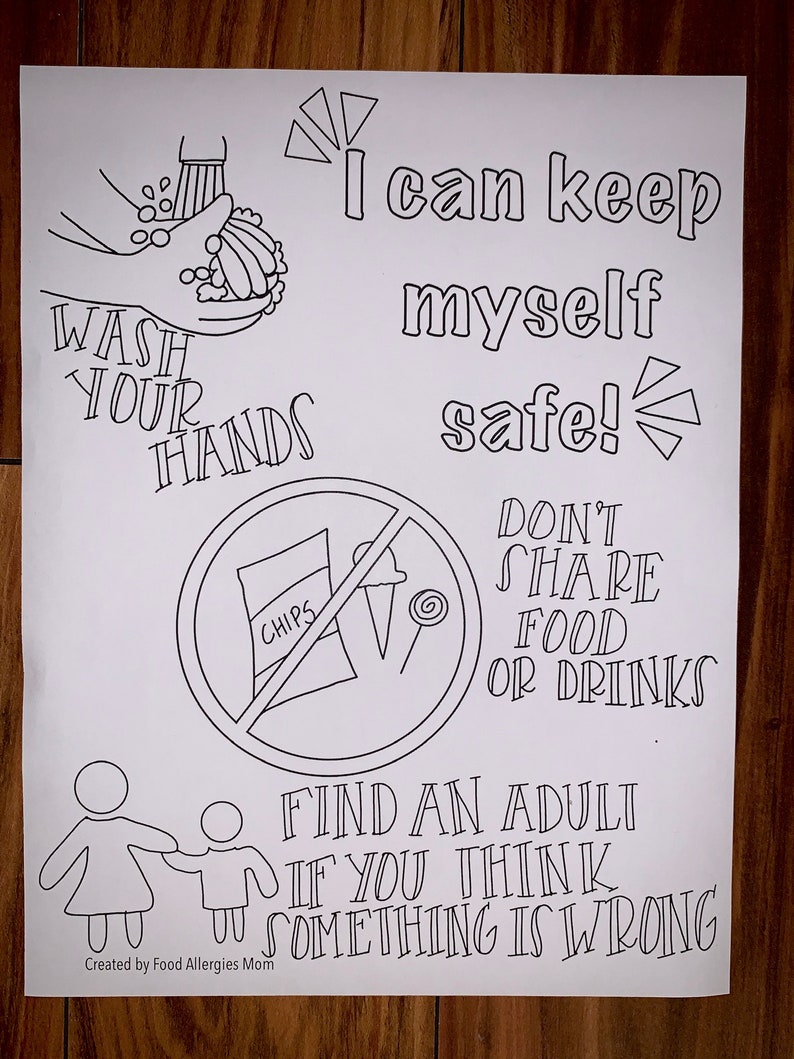 Coloring Book for Food Allergy Kids! - Etsy