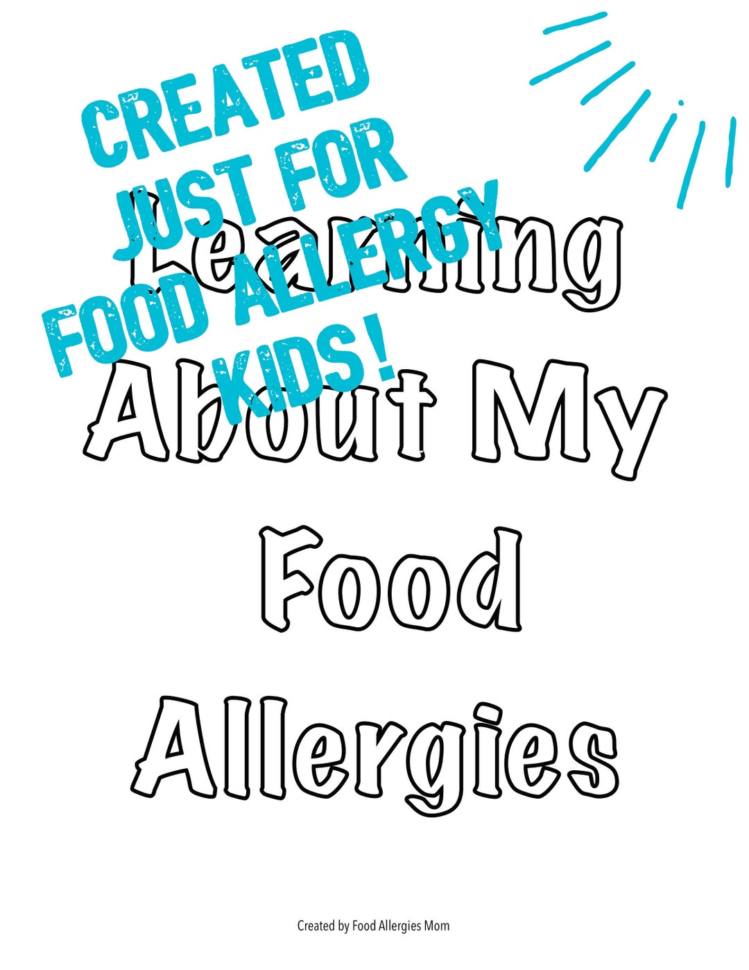 Coloring Book for Food Allergy Kids! - Etsy