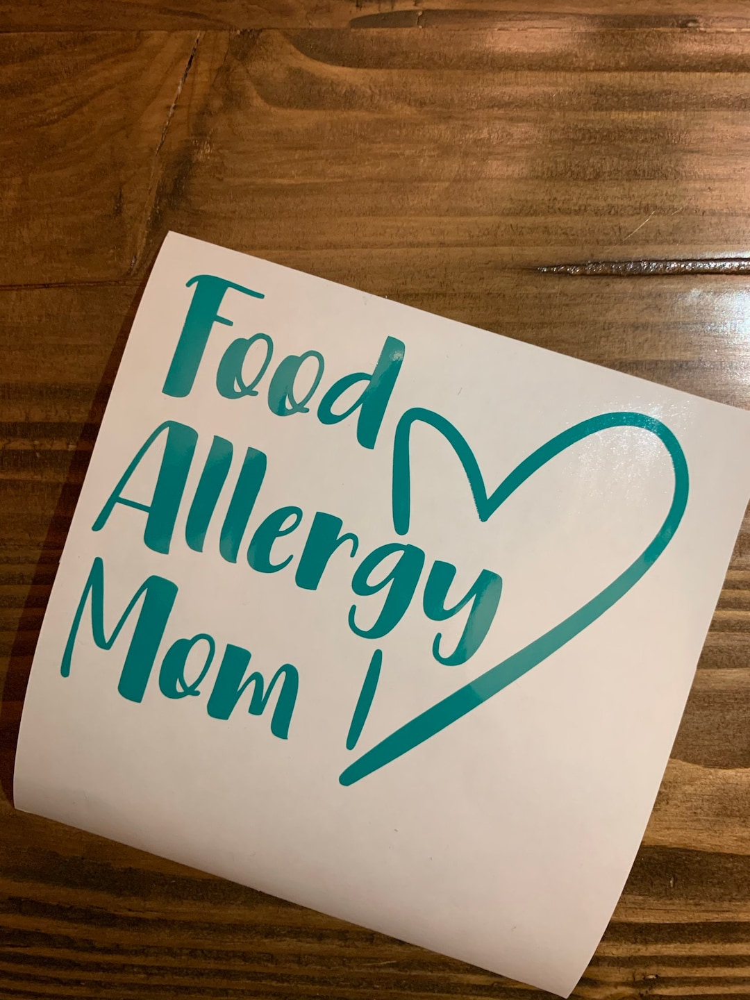 Food Allergy Mom Vinyl Car Decal - Etsy