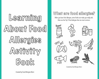 Coloring Book for Food Allergy Kids - Etsy