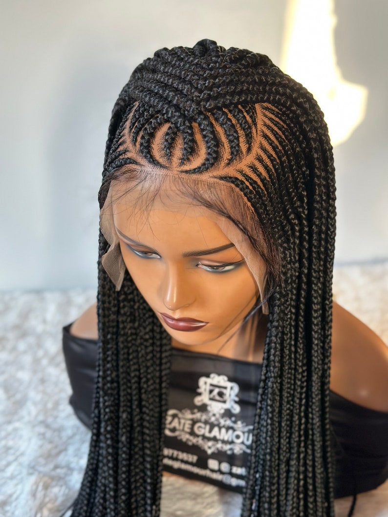 Cornrow Braided Wig Braided Wig Lightweight Wig Handmade - Etsy Cornrow Braided Wig Braided Wig Lightweight Wig Handmade - Etsy