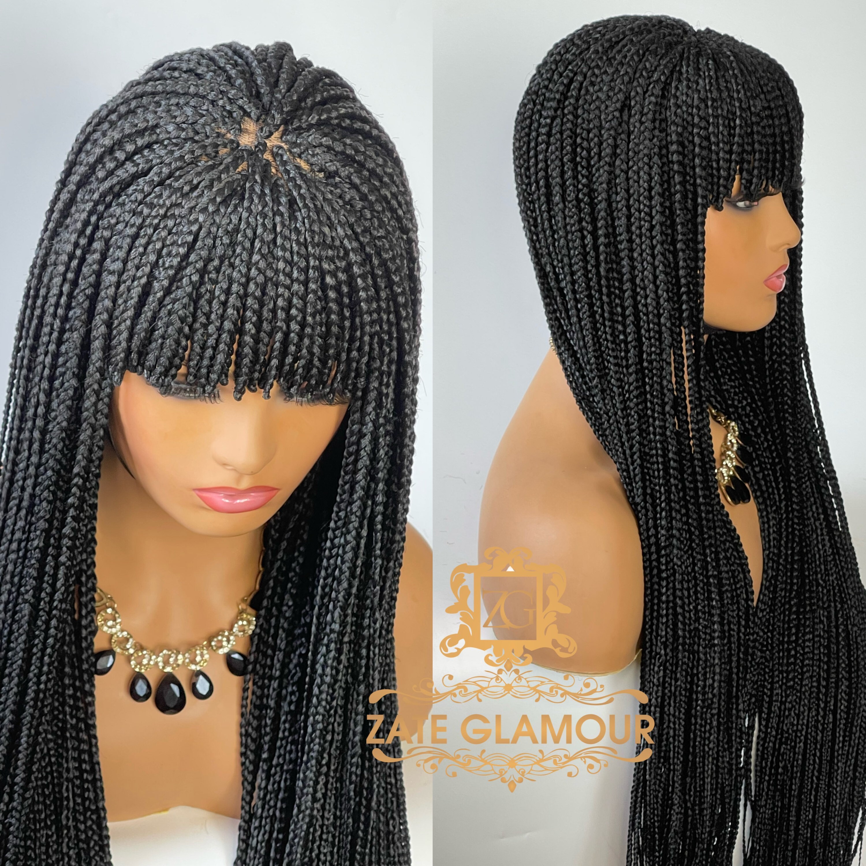 Ready to Ship Fringe Braided Wig Handmade Wig - Etsy