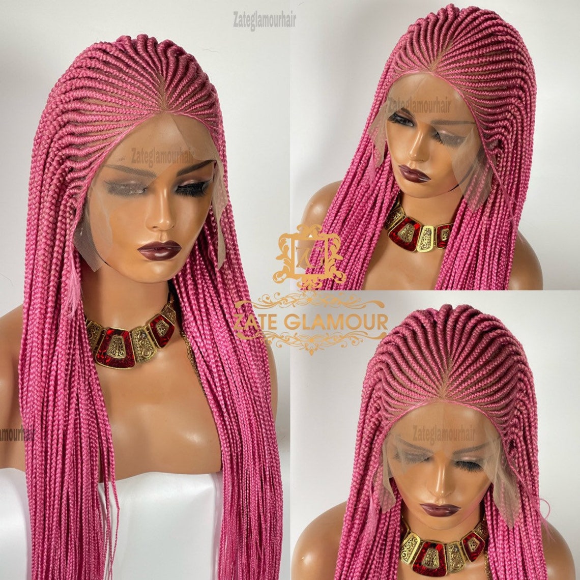 Cornrows Wig Braided Wig Frontal Wig Cornrows Braid Wig - Etsy