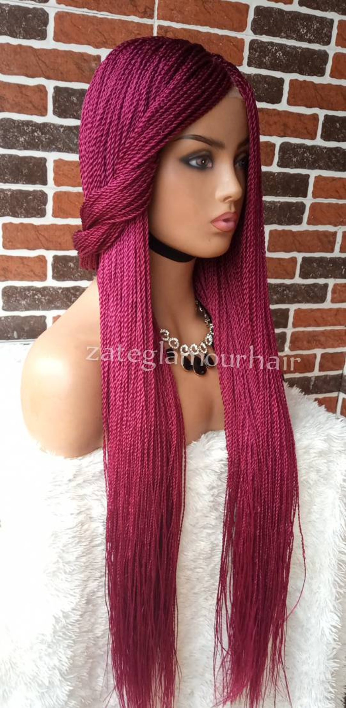 Micro Twist Braided Wig Handmade Wig - Etsy